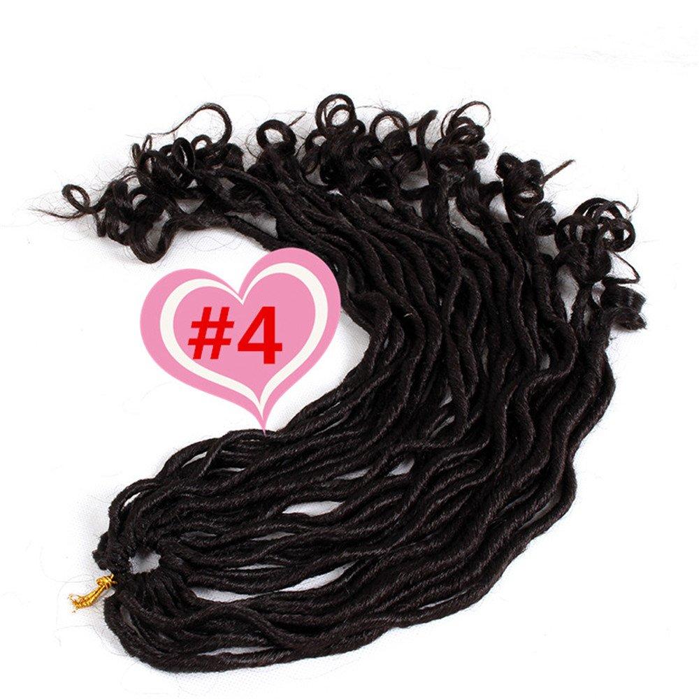 3 Packs 20 Inch Eunice Curly Faux Locs Crochet Hair - Dreadlocks ...