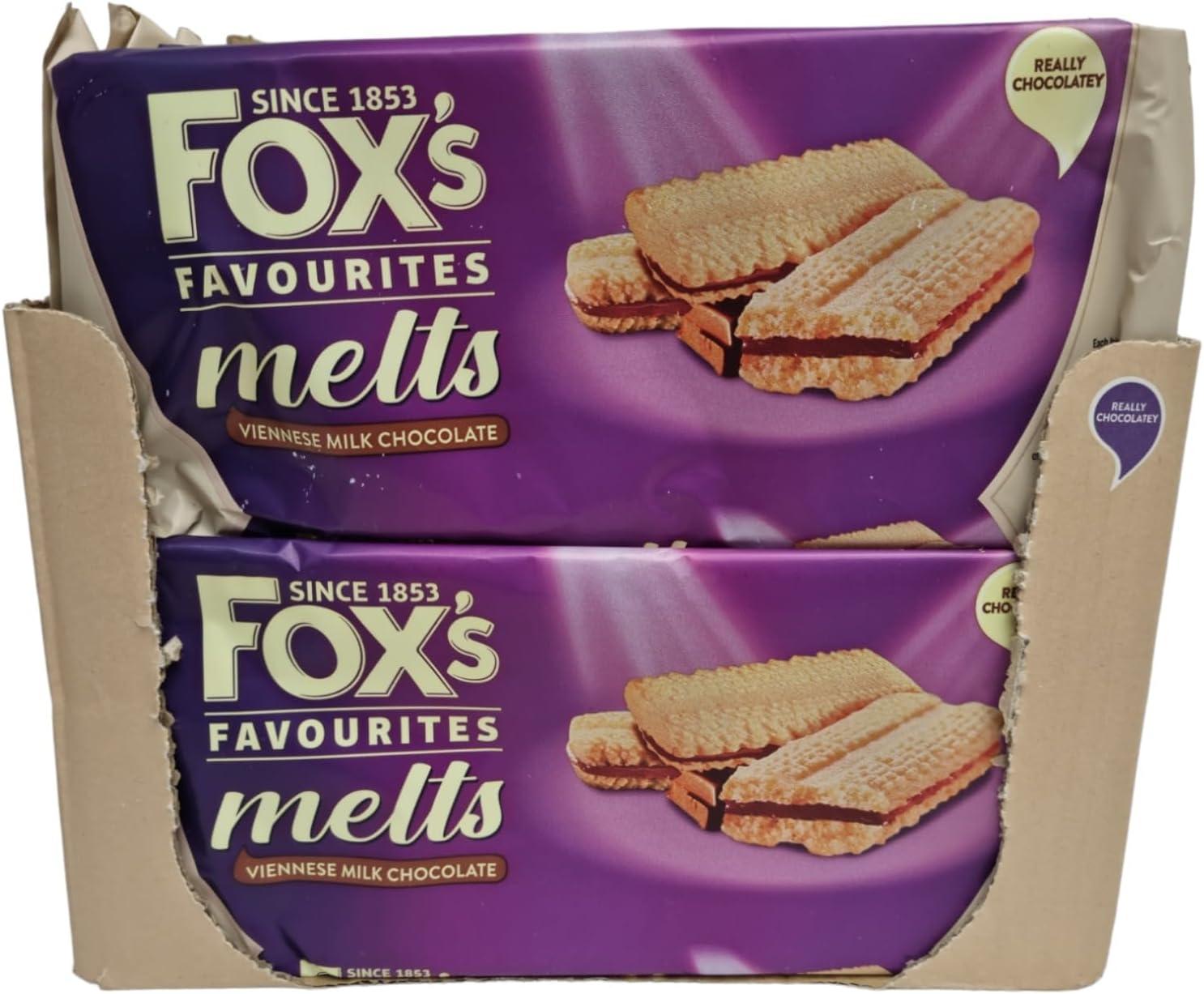 Foxs Milk Chocolate Viennese Biscuits 12 x 120g - Milk chocolate ...