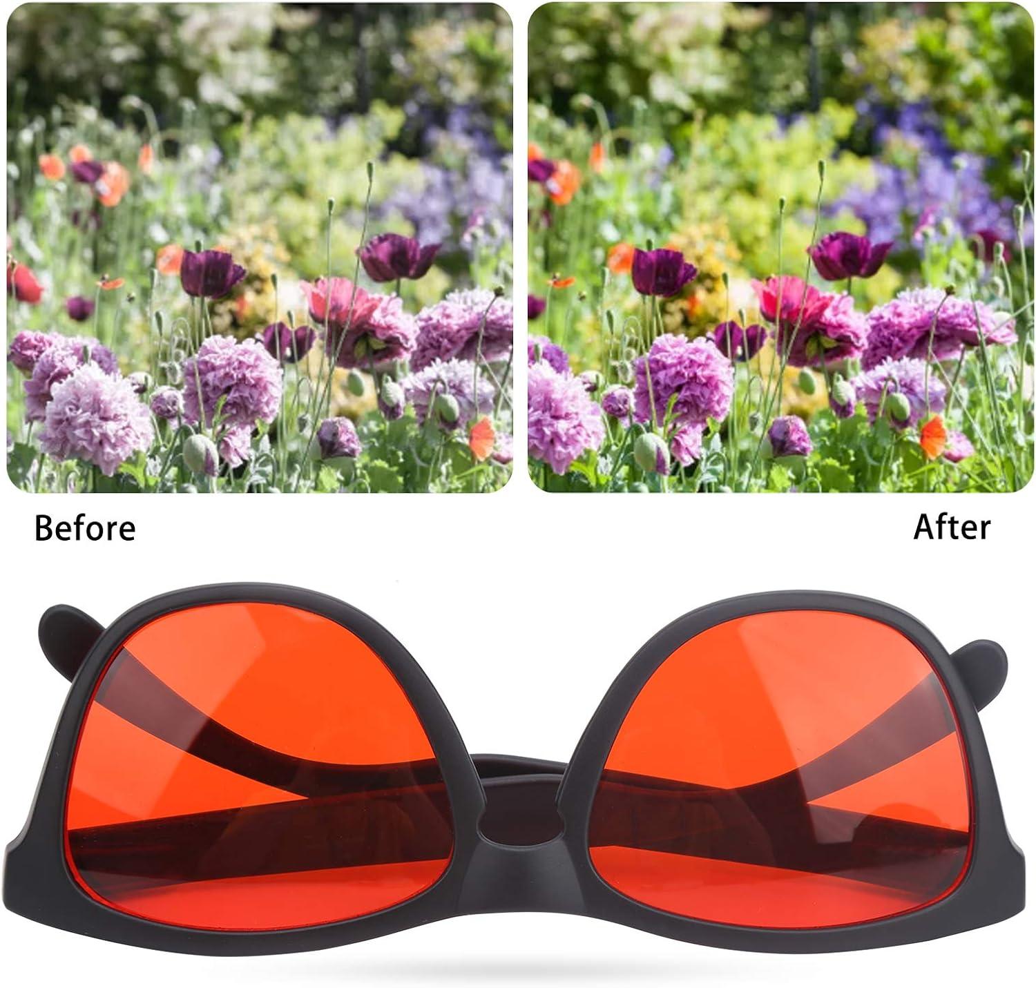 EVTSCAN Color Blindness Glasses - Red-Green Correction for Men & Women ...