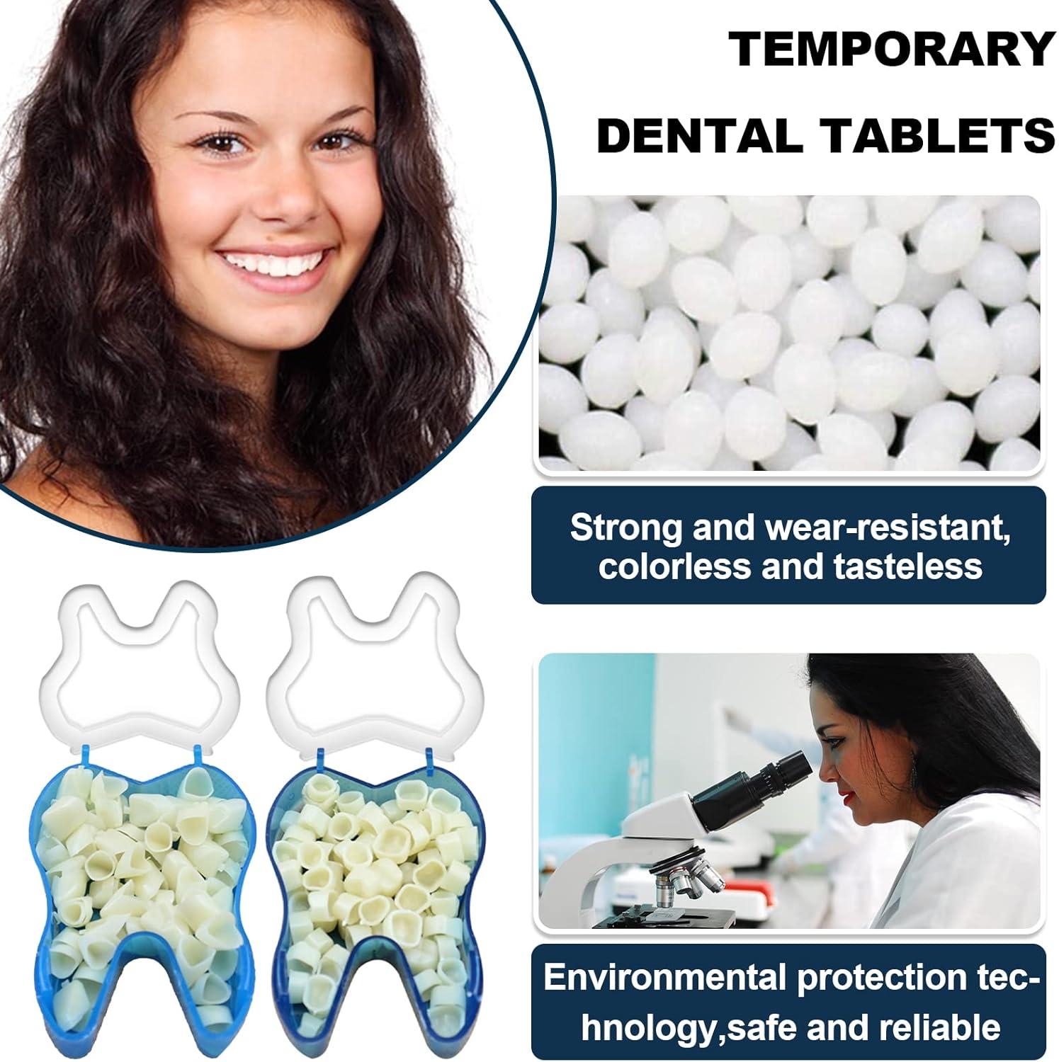 100pcs Temporary Crowns of Tooth Crowns 2 Types of Strong Temporary ...