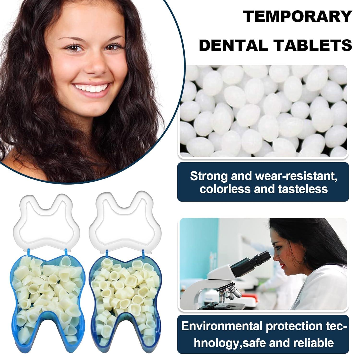100pcs Temporary Crowns of Tooth Crowns 2 Types of Strong Temporary ...
