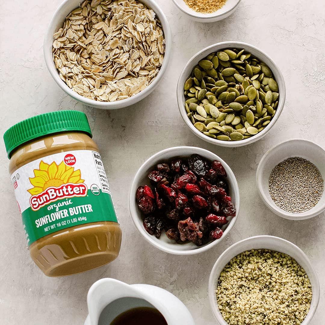 SunButter Creamy Organic Sunflower Seed Butter 16oz (Pack of 2) with By ...