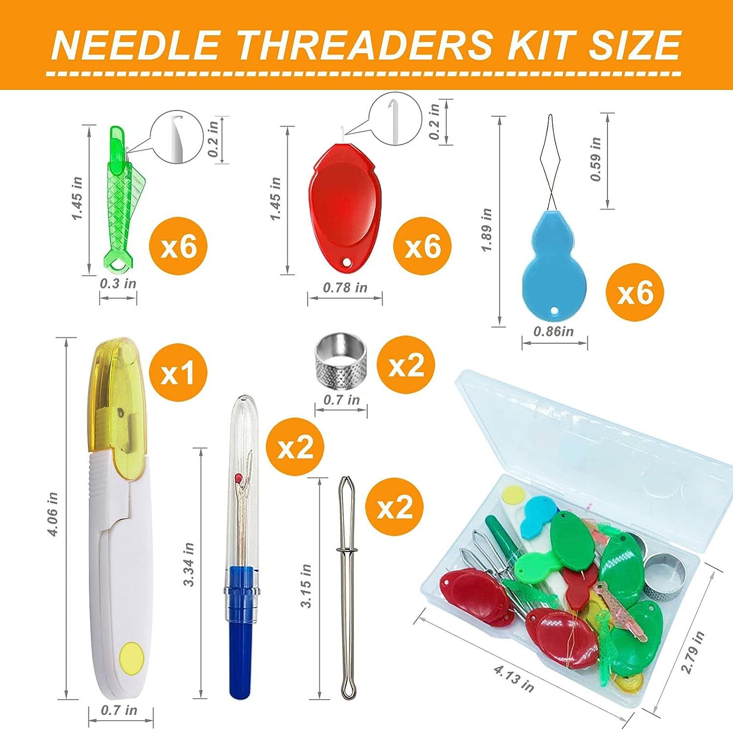 25 Pcs Hand Sewing Needle Threaders Kit - Easy Threader, Seam Rippers ...