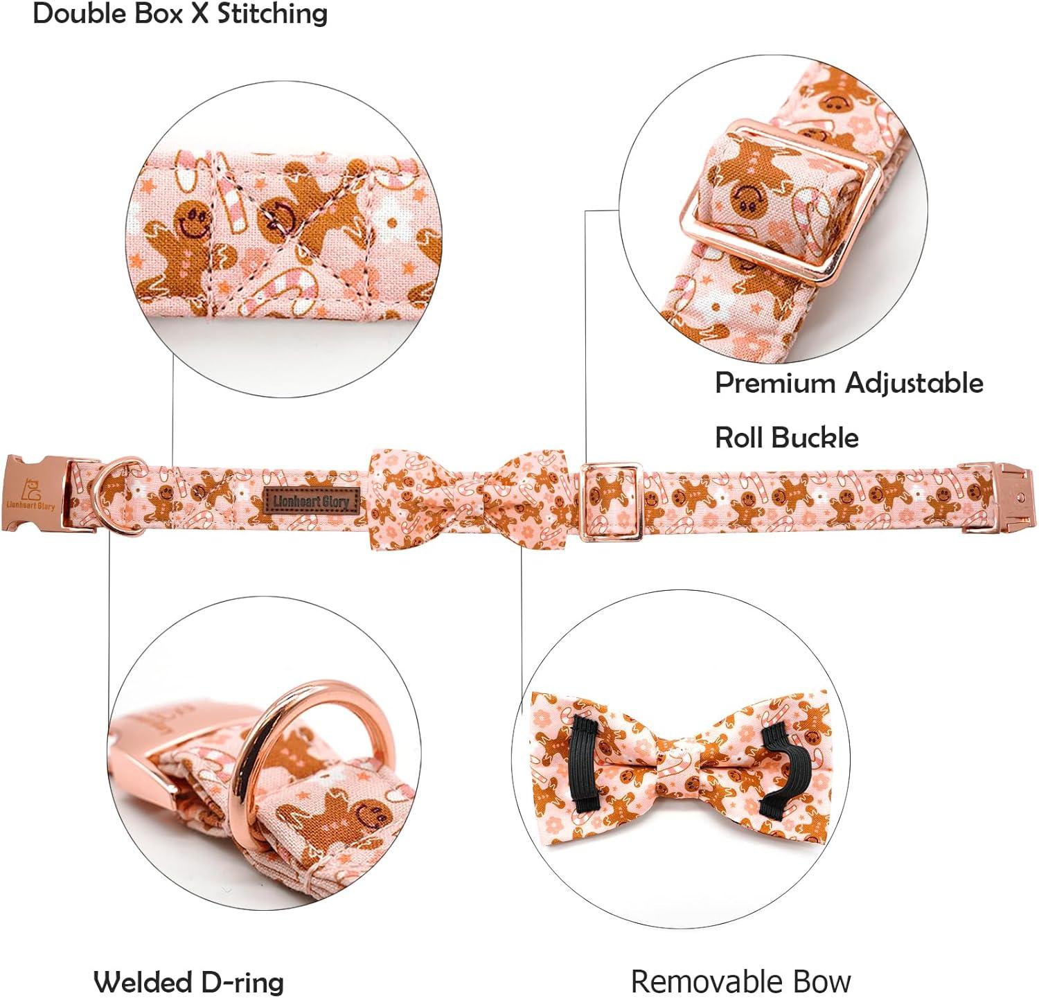 Lionheart Glory Christmas Dog Collar - Adjustable Soft Pink Fly Collars ...