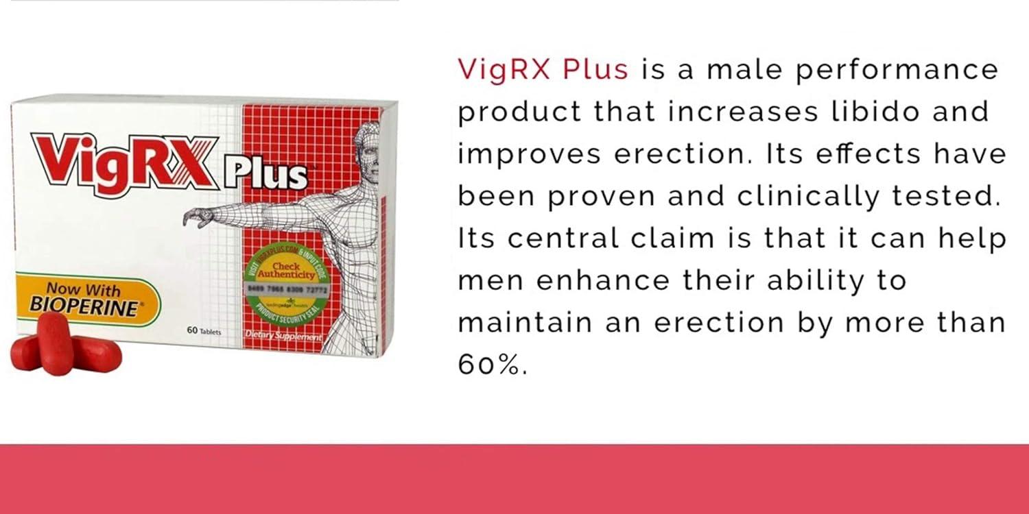 VigRX Plus Male Virility Supplement - 60 Tablets (2 Boxes) | Herbal Dietary Pill