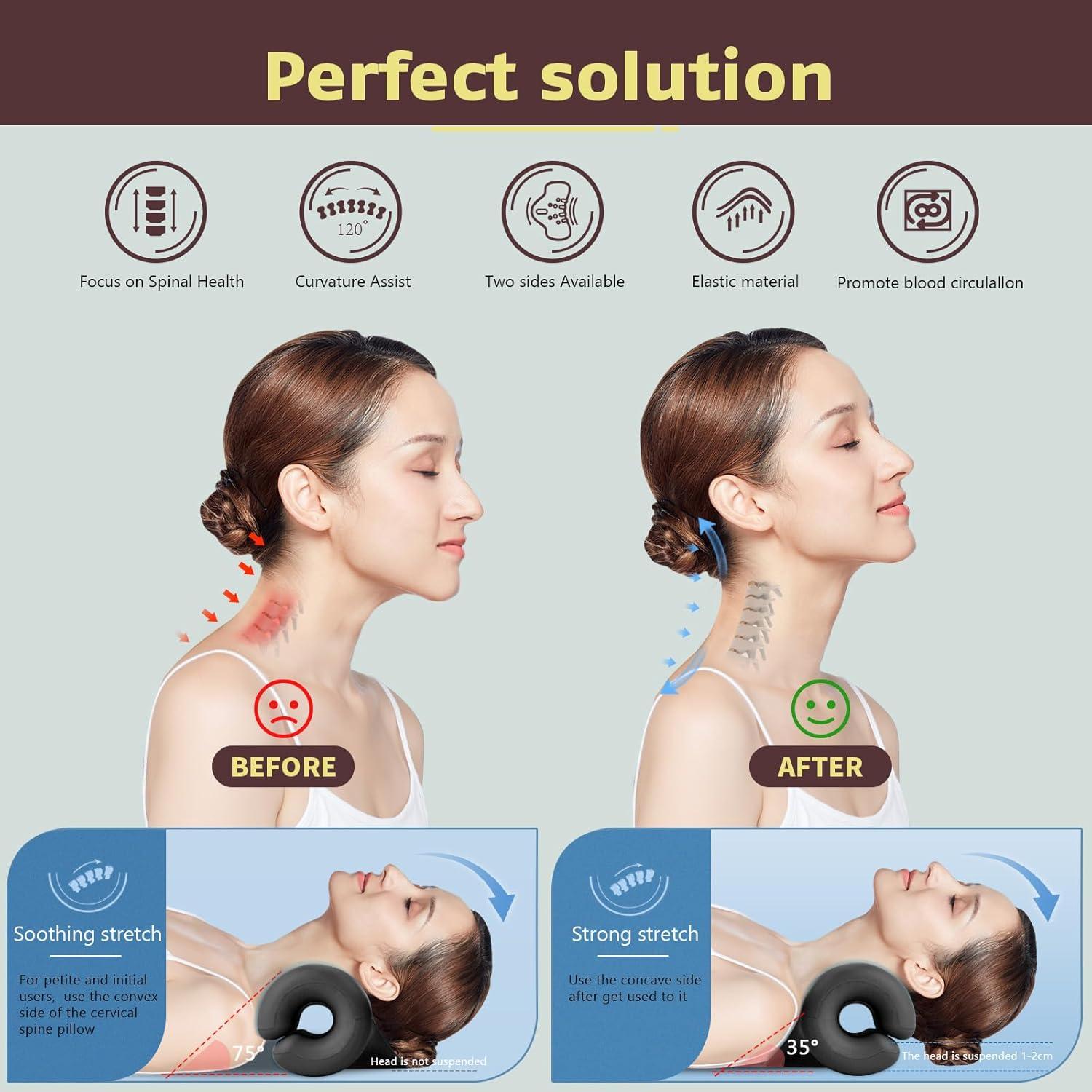 BLABOK Neck Stretcher - Relieve Shoulder Pain Improve Posture & Enhance ...