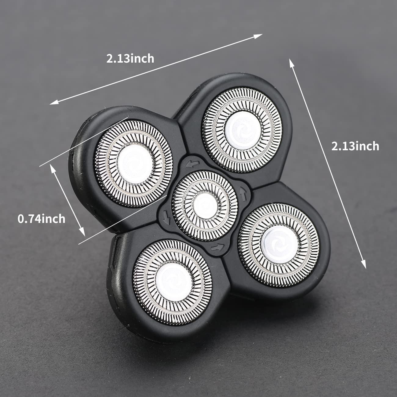 5D Black Electric Shaver Replacement Heads | Universal Blades for ...