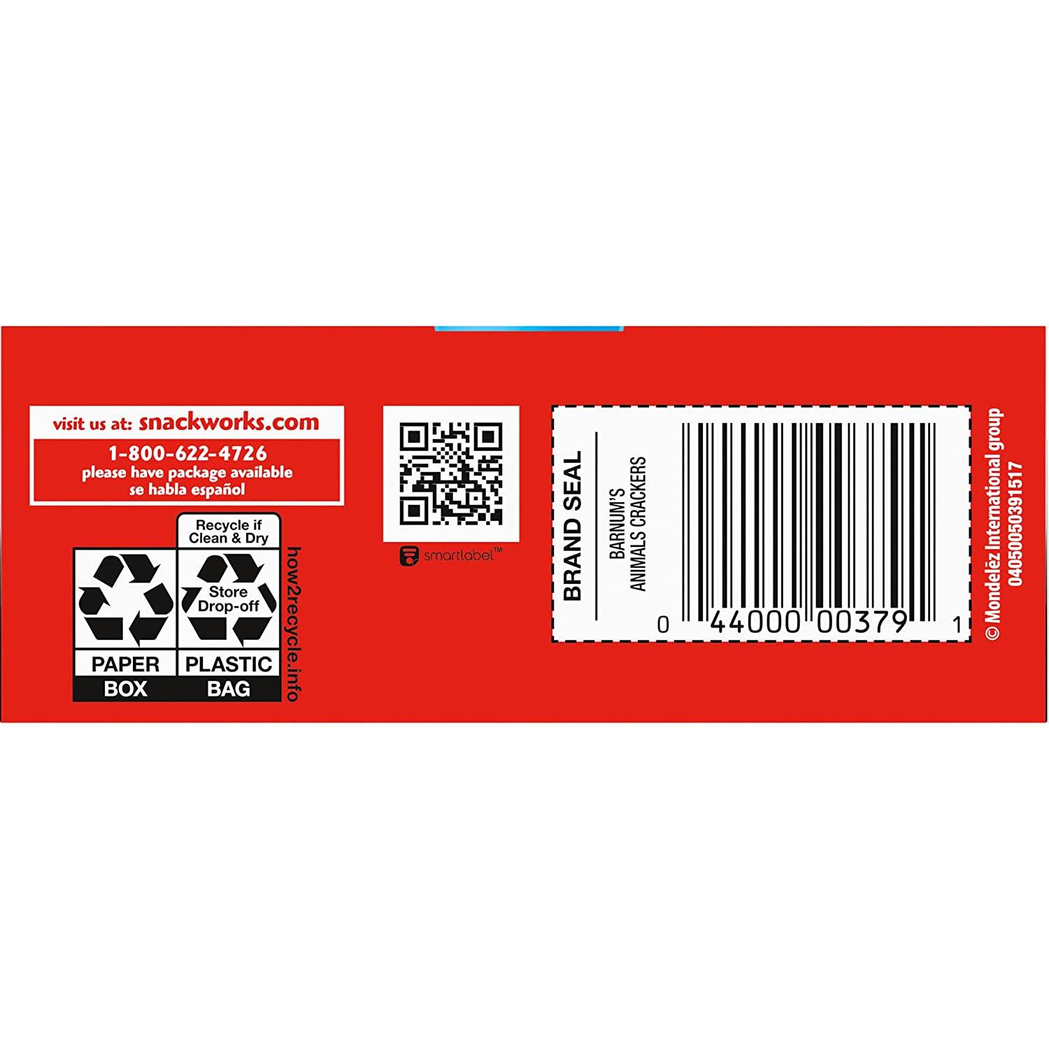 Barnum's Original Animal Crackers - 2.13 oz | Classic Snack for Kids ...