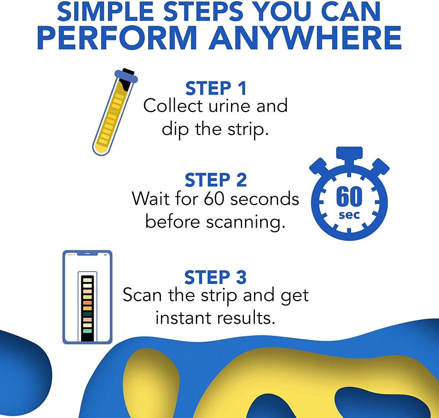 Urinify At-Home Urine Test Strips for Kidney, Liver Health & UTI - 6 ...