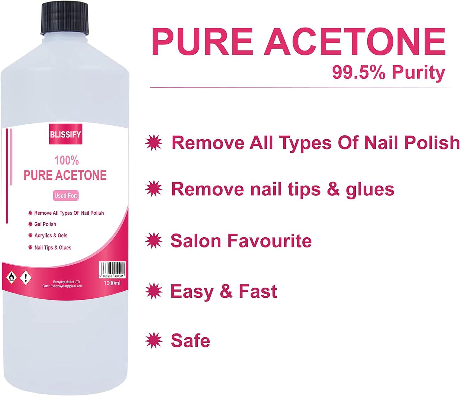 Blissify 99.5% Pure Acetone Lab Grade Acetone for Cleaning Electronics ...