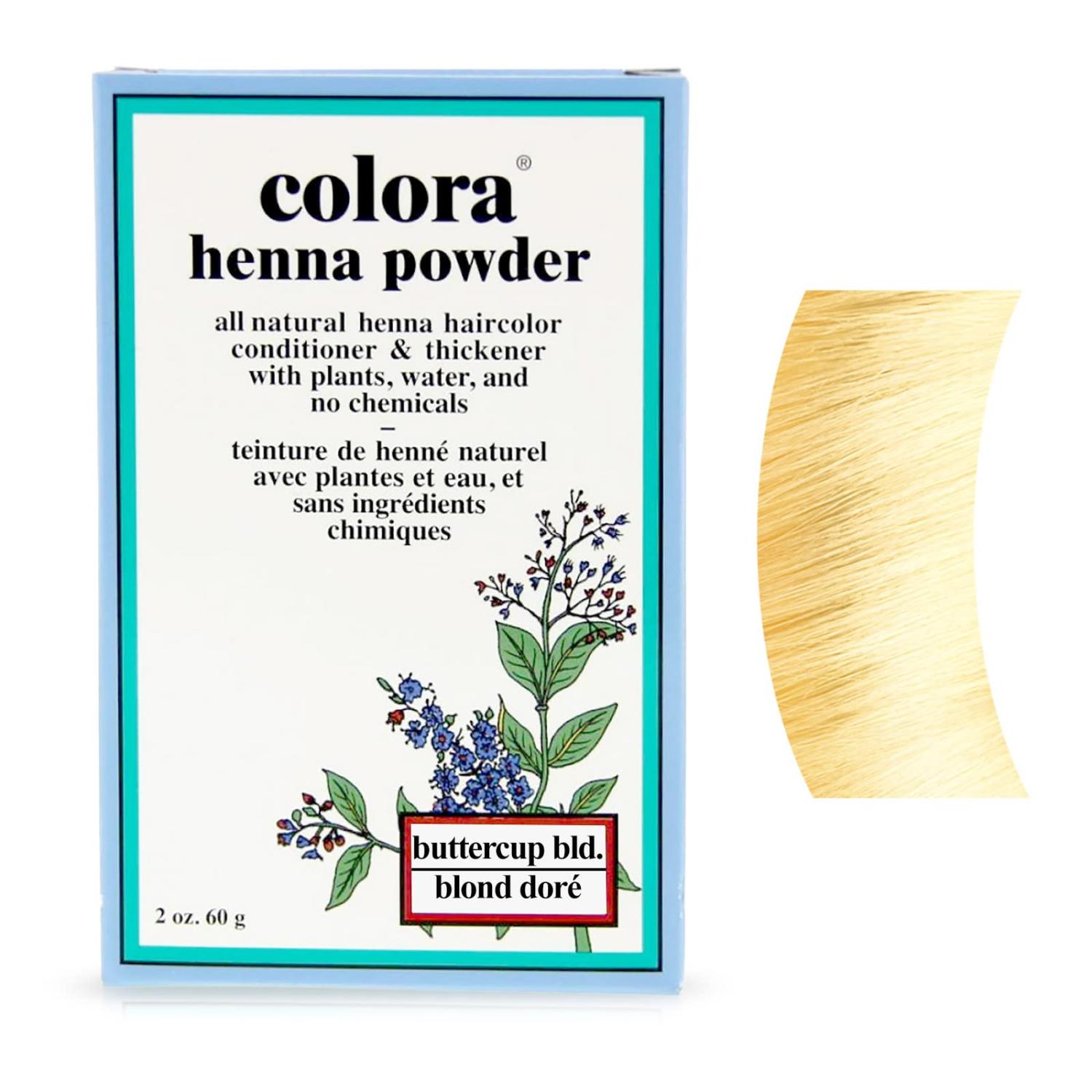 Colora Henna Butter Blonde Color Powder - 60g | Natural Hair Dye for ...