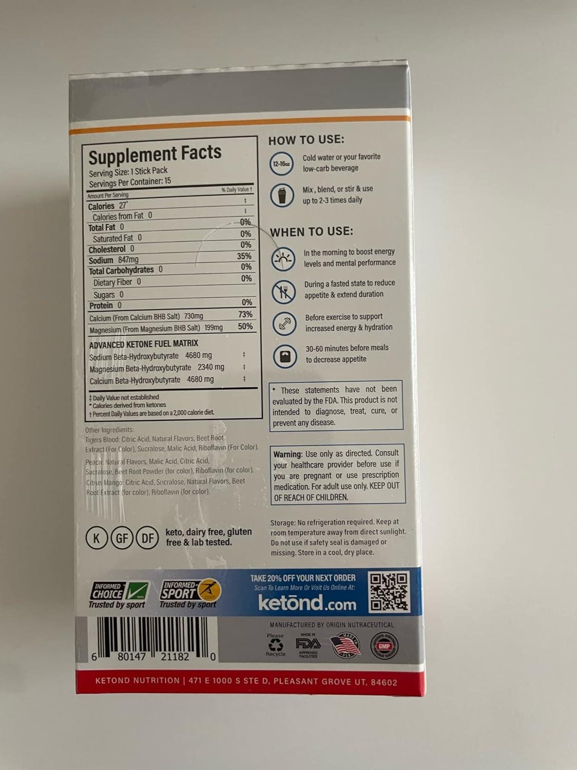 Exogenous Ketones Advanced Blend by Ketond - Drink Ketones for Rapid ...