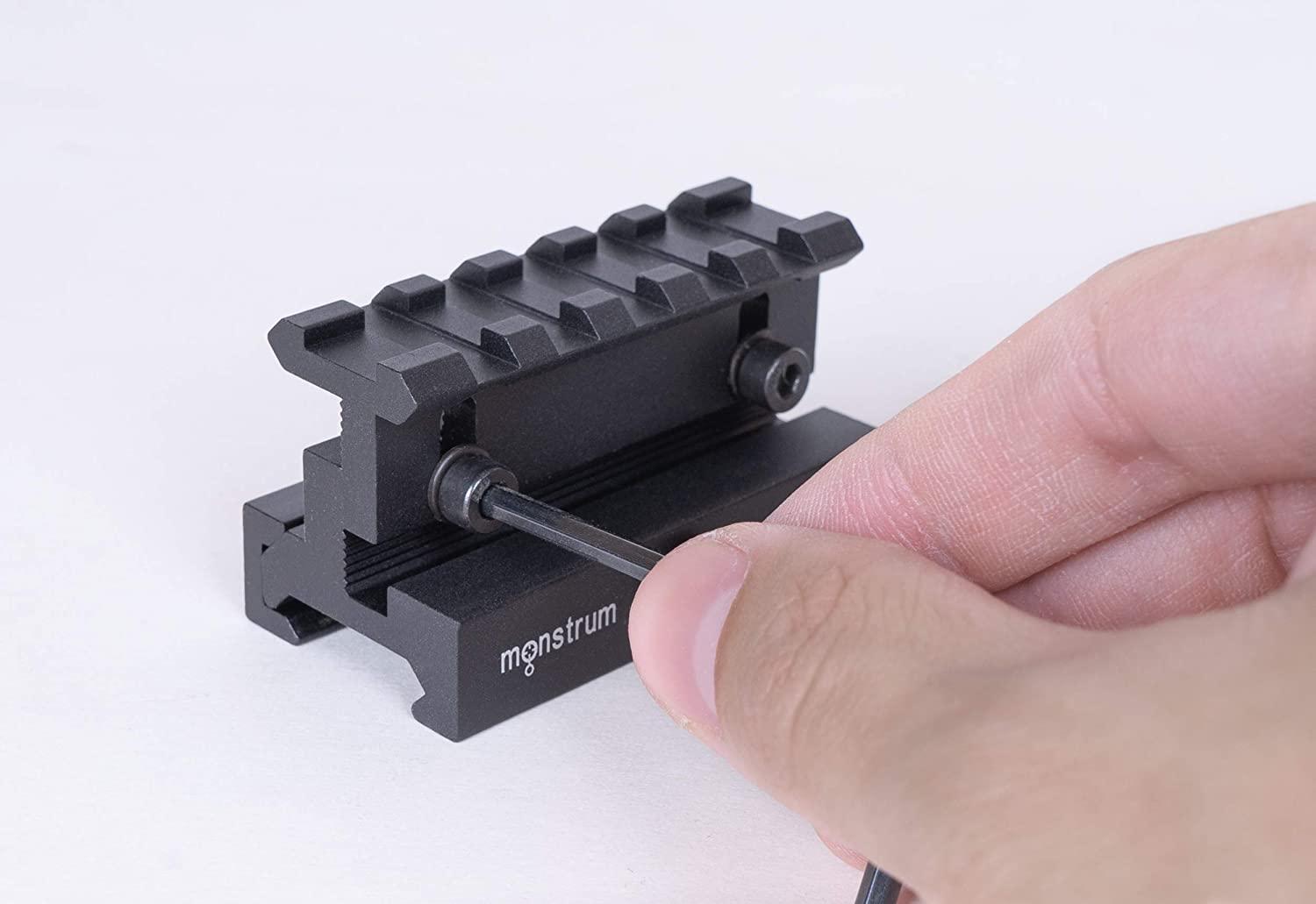 Monstrum Lockdown Series 2.5 Picatinny Riser Mount w/ Quick Release ...
