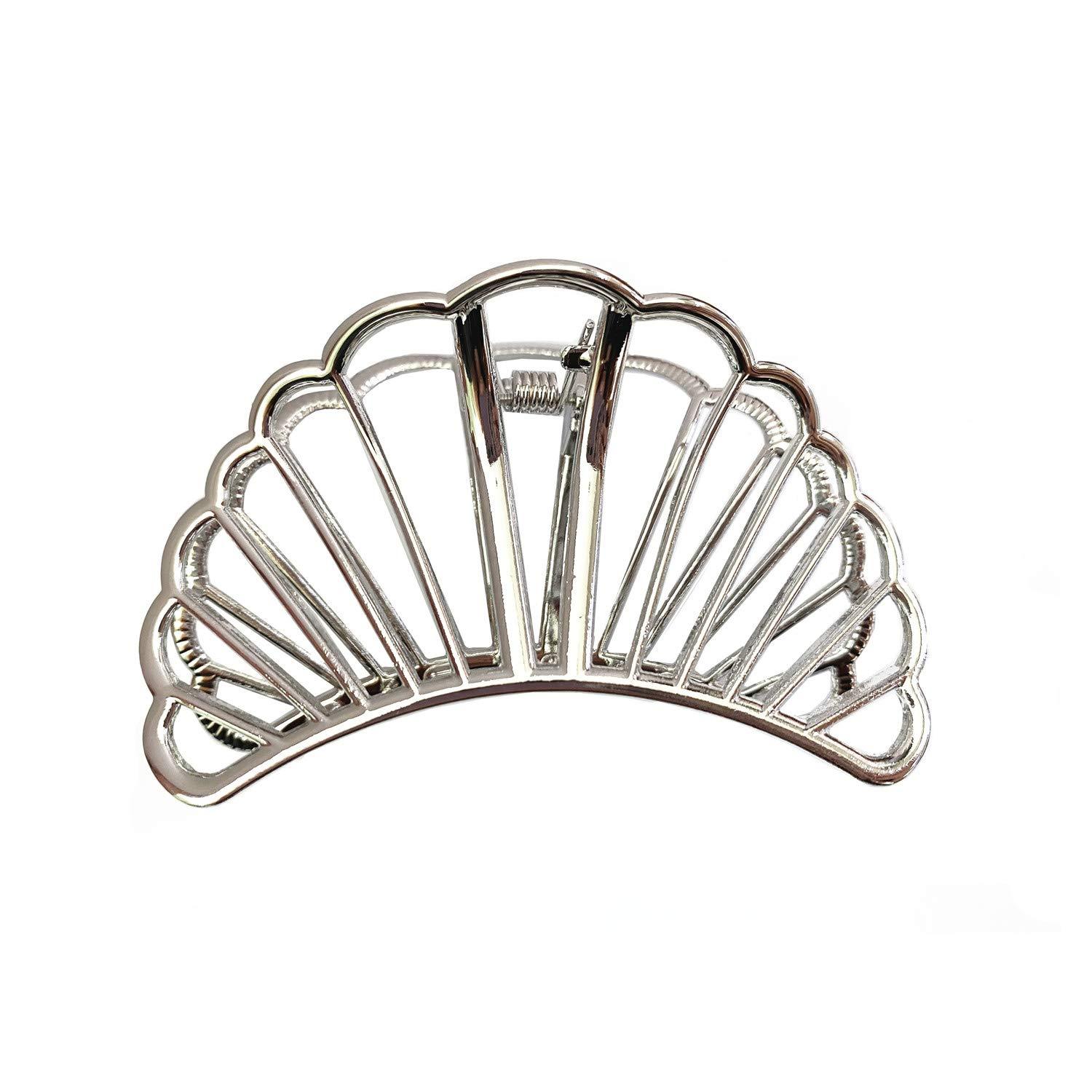 TANG SONG 4PCS Fan-shaped Metal Hair Claw Clips Set - Hair Catch ...