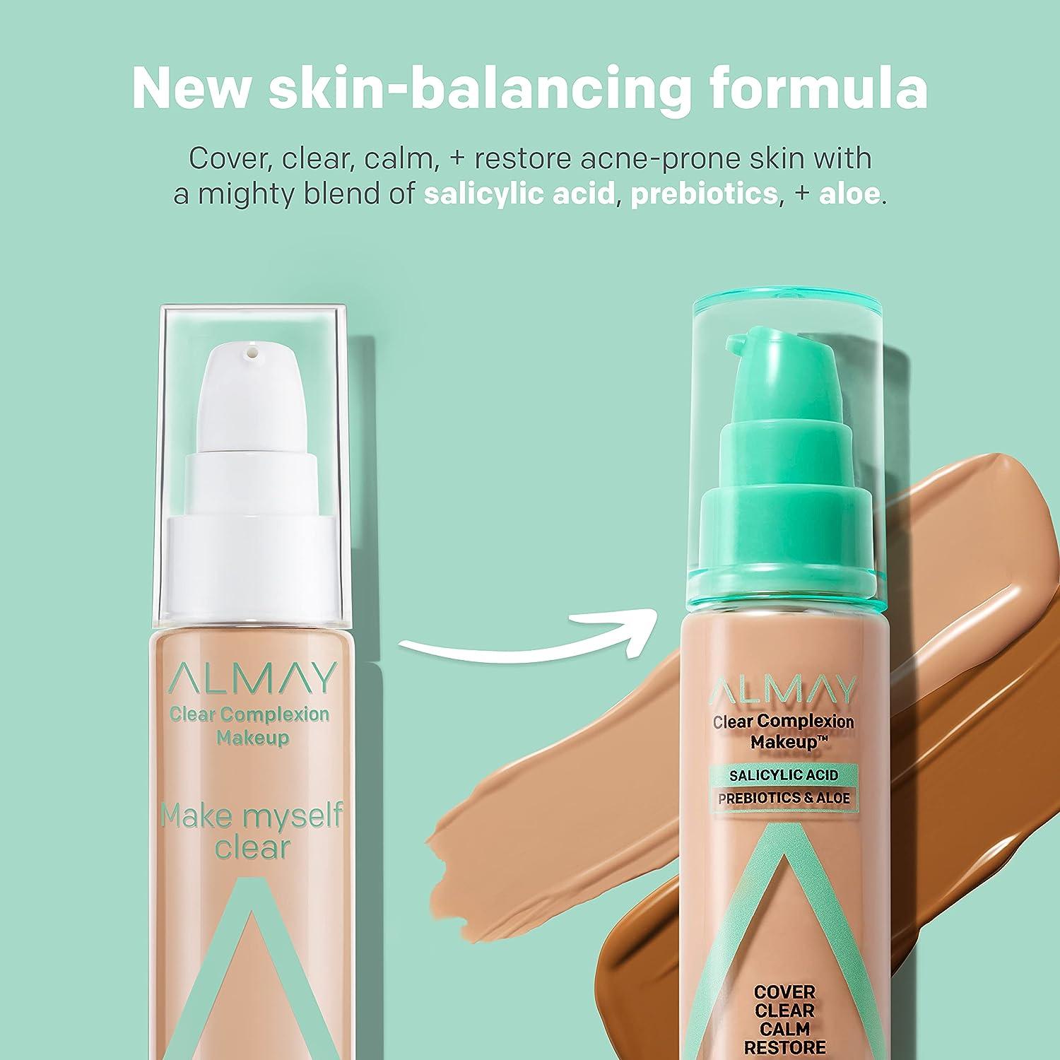 Almay Clear Complexion Acne Foundation Makeup - Lightweight Medium ...