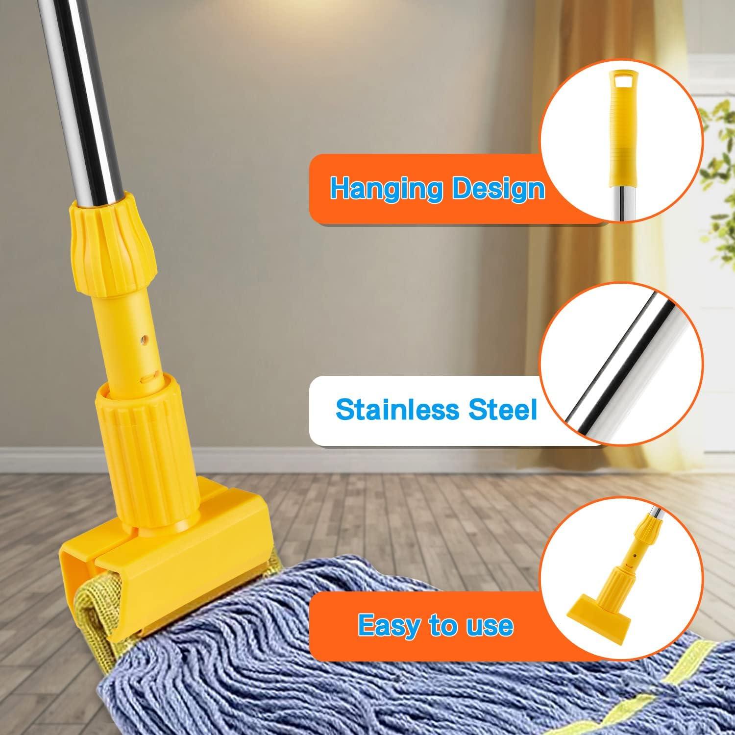 Tiemlet 62-inch Stainless Steel Commercial Mop Handle - Heavy Duty ...