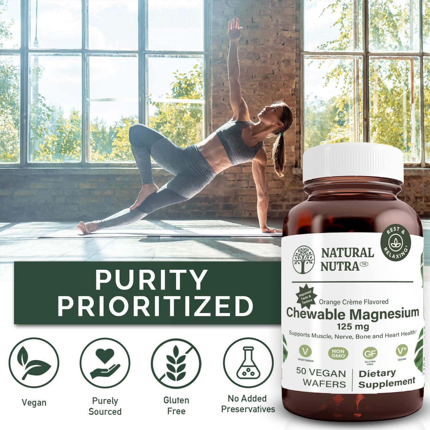 Natural Nutra Chewable Magnesium Supplement with Citrate and Chelate ...