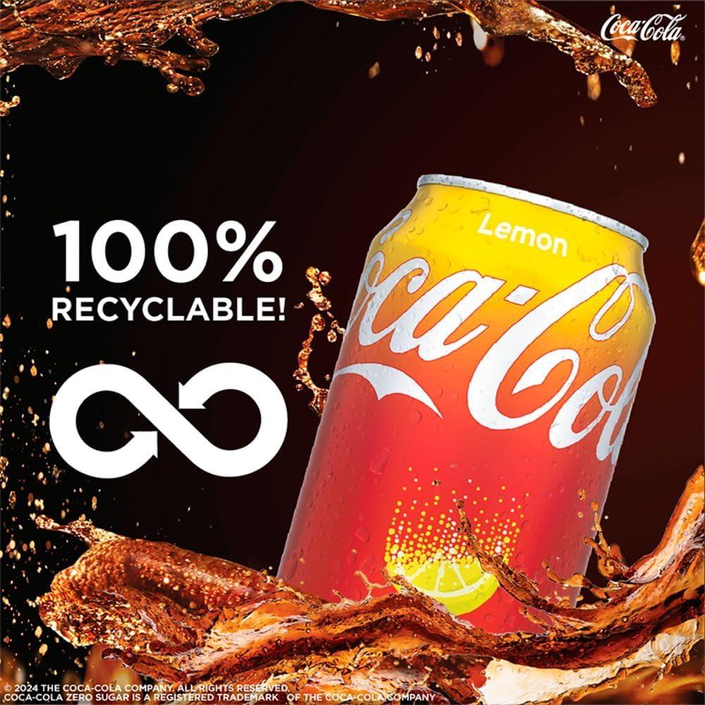 Coco Colaa Lemon 330ml - Sparkling Lemon Flavour Soft Drink with Plant ...