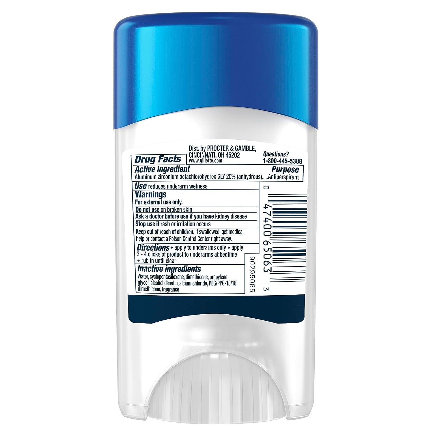 Gillette Clinical Strength Clear Gel Men's Antiperspirant and Deodorant ...