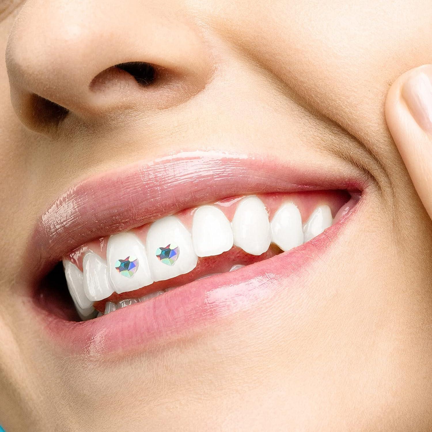 Healvian Rhinestones Tooth Gem Teeth Art Diamond with Storage Box ...