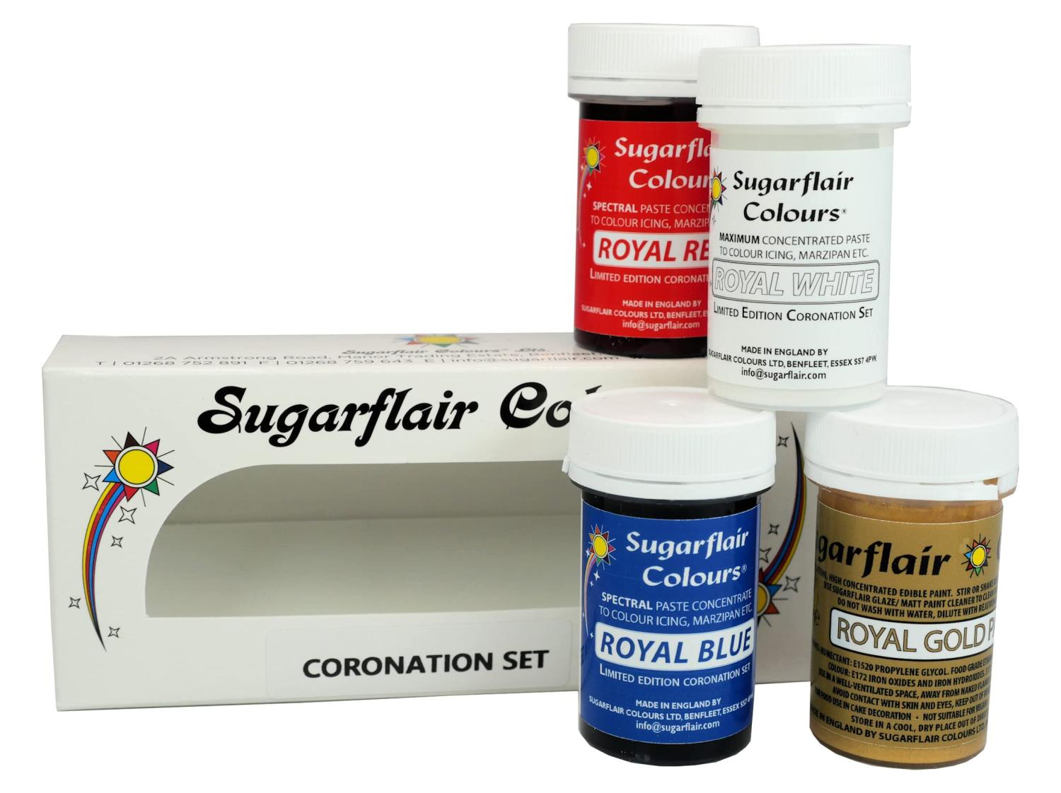 Sugarflair Limited Edition Coronation Colours Set of 4 - Royal Red ...