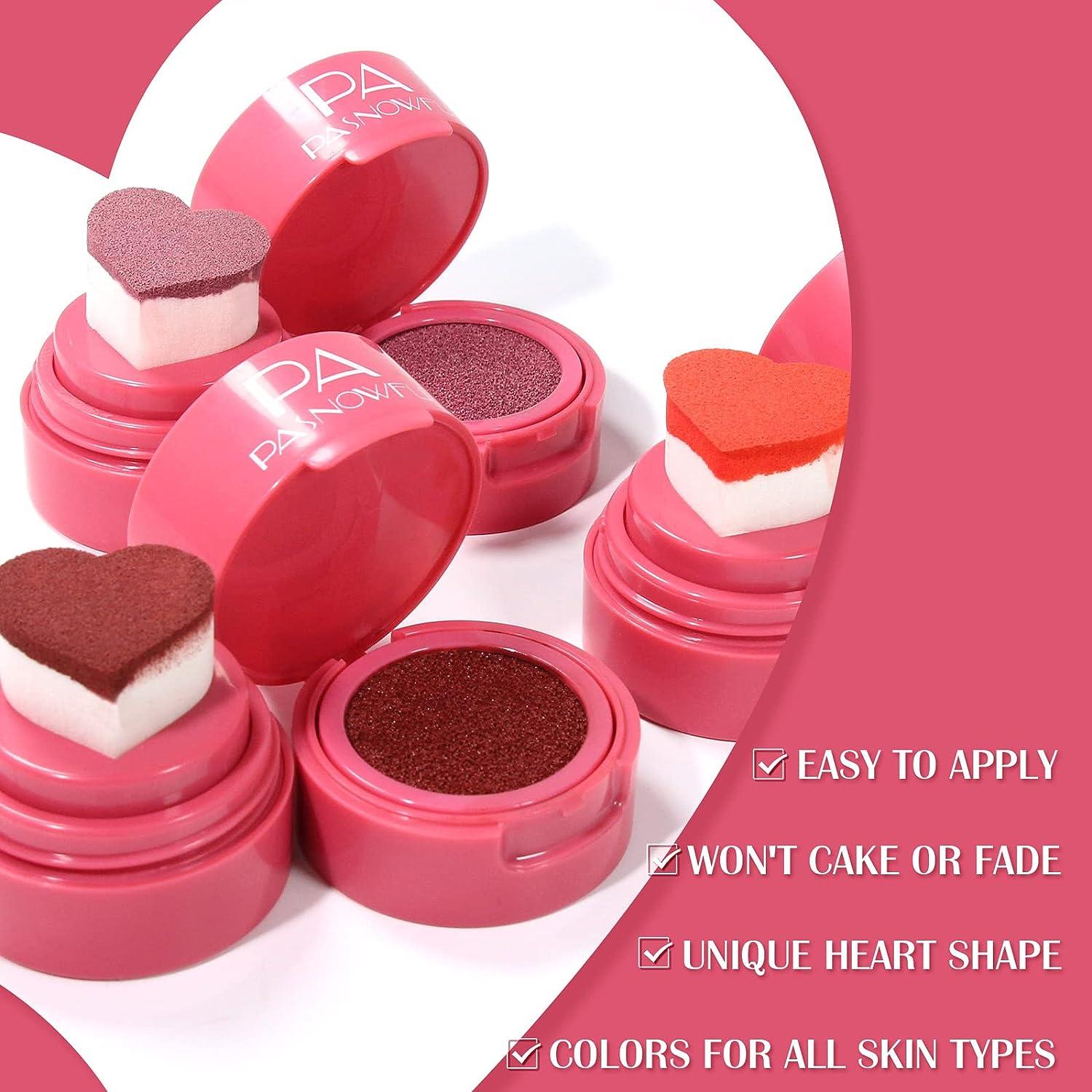 PASNOWFU Liquid Blush - Heart Stamp Applicator for Natural Long-Lasting ...