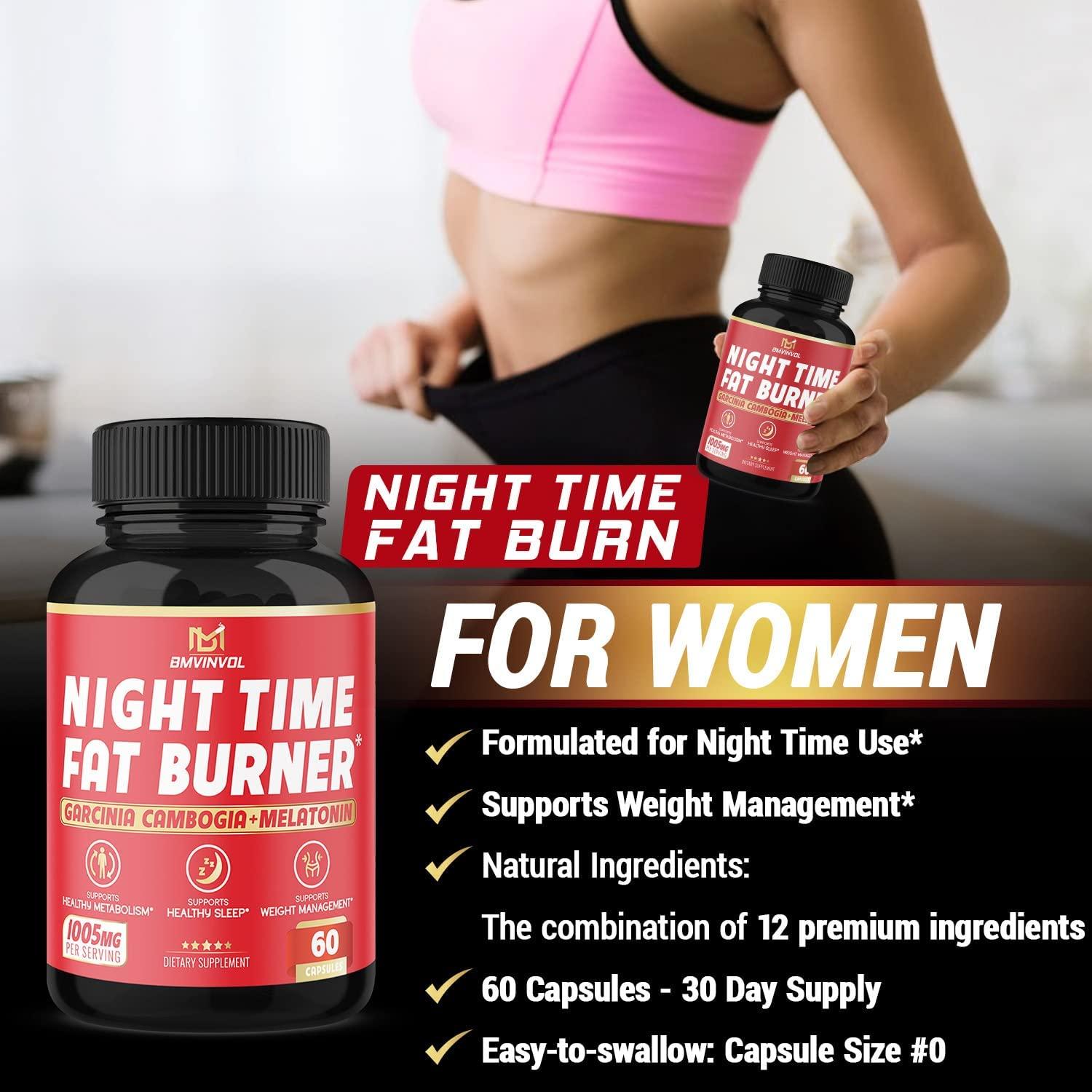 Night Time Fat Burner 12-in-1 Powerful Blend of Green Tea Ceylon ...