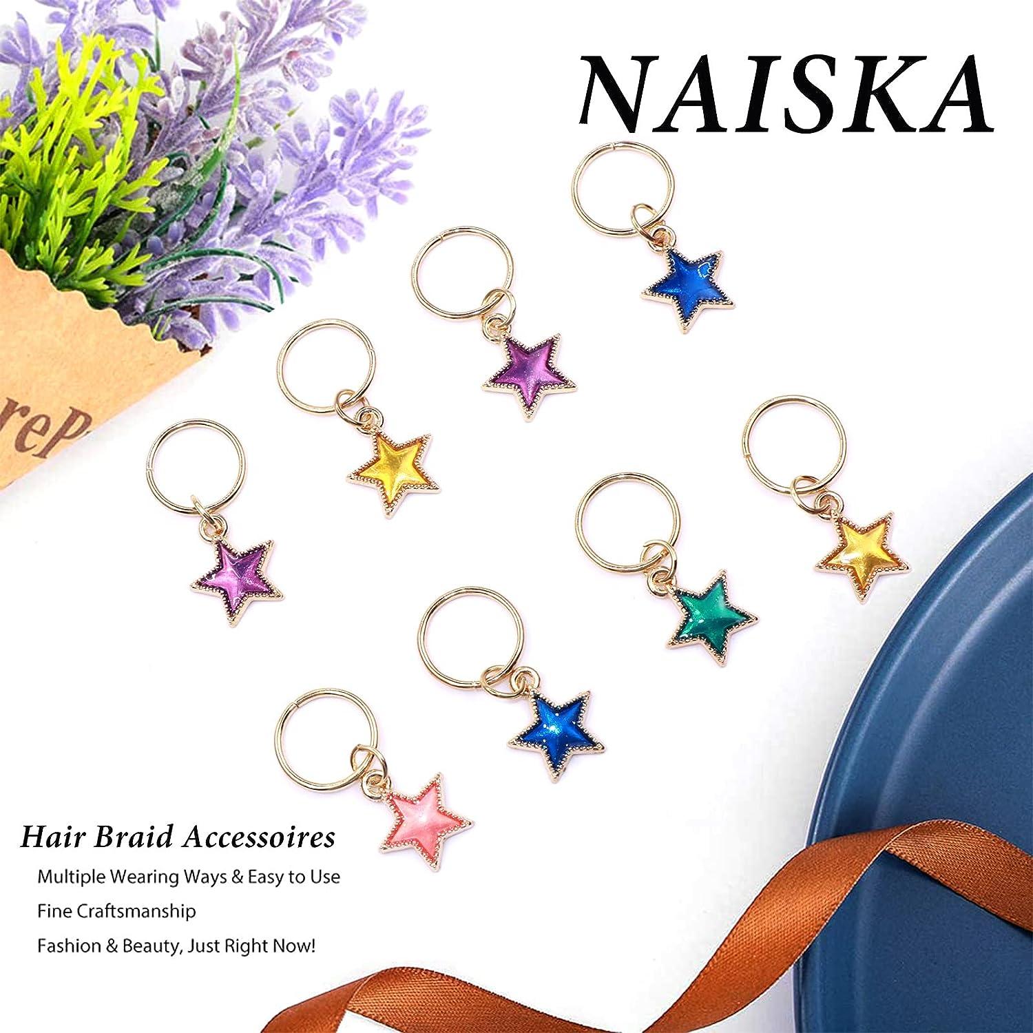 Naiska 15-Piece Gold Star Hair Accessories: Colorful Braid Clips ...