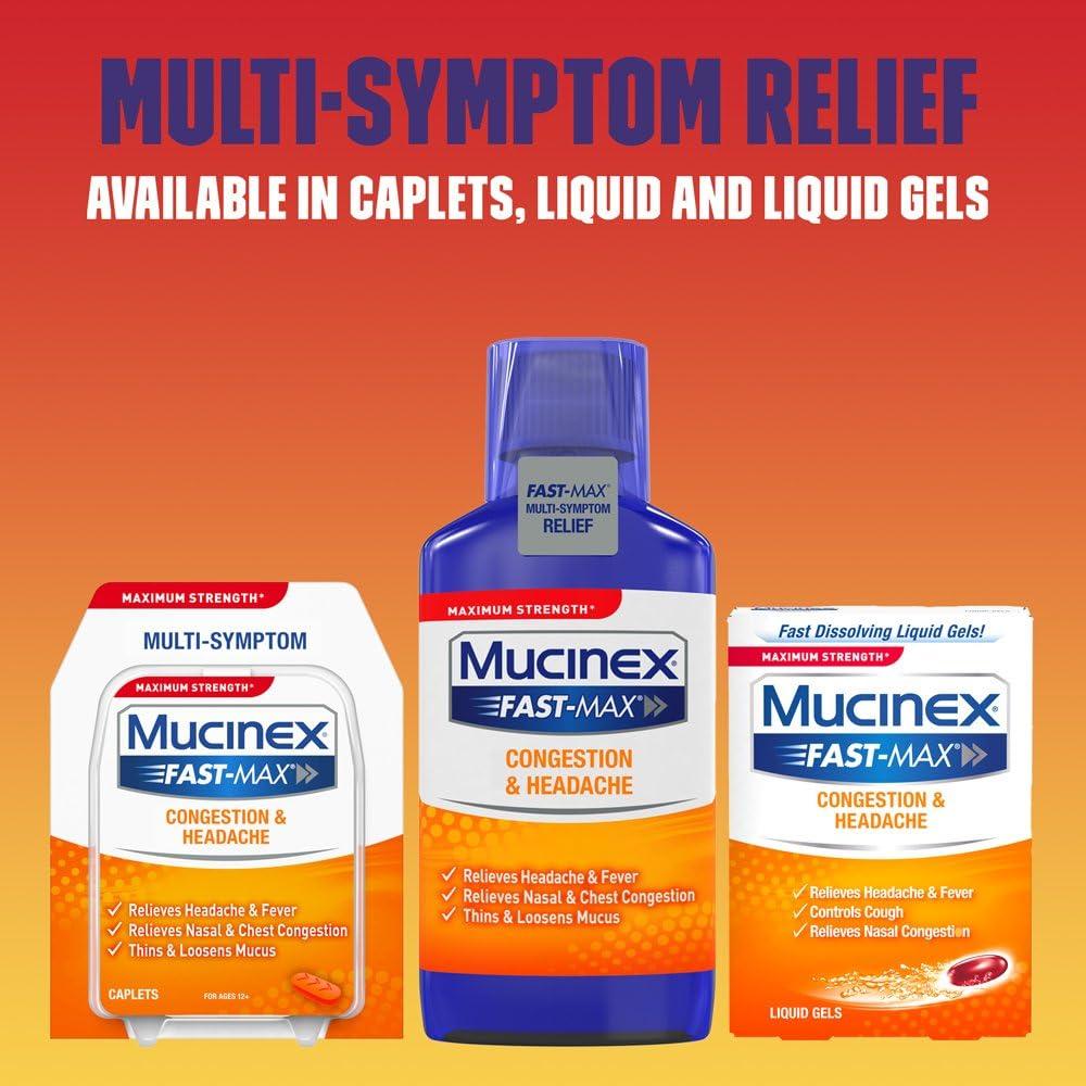 Mucinex Fast-Max Liquid Gels - 16 Ct - Congestion & Headache Relief ...