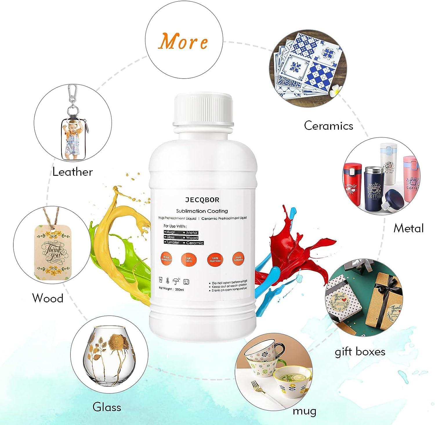 Jecqbor 250ml Polygloss Sublimation Coating for All Hard Surface ...