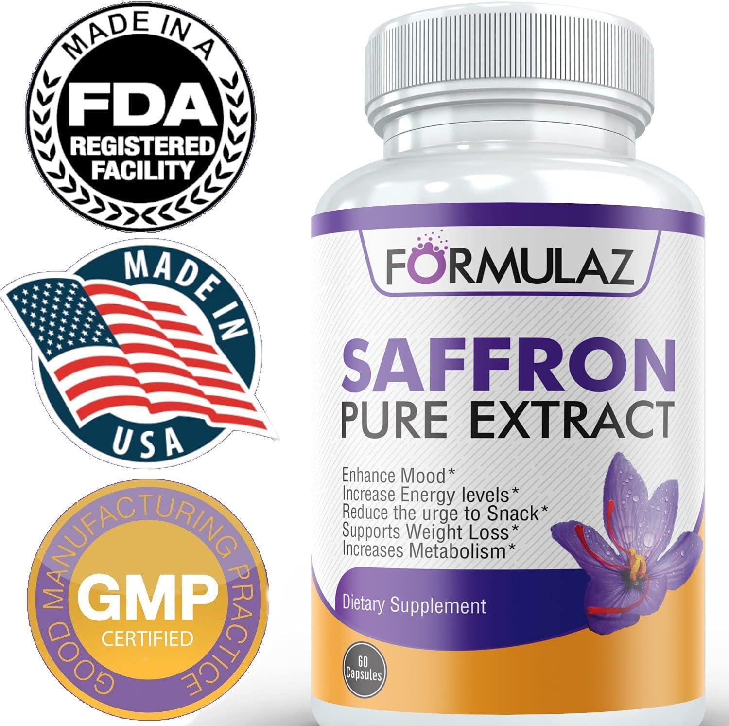 Saffron Supplement 88.5mg - Natural Appetite Suppressant for Heart ...