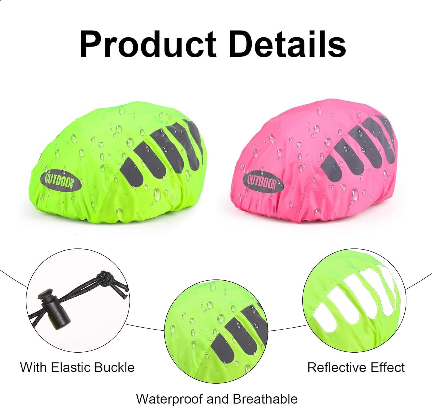 Premium Waterproof Bicycle Helmet Cover - 2-Piece Rain Protection for ...
