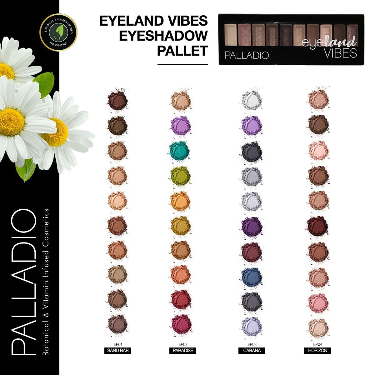 Palladio Eyeland Vibes Tropics 10-Color Eyeshadow Palette - Seductive ...