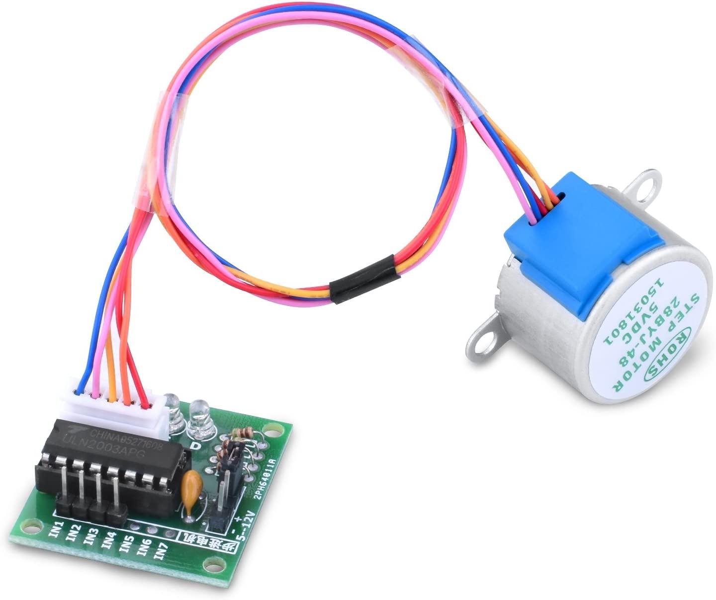 Longruner 5X Geared Stepper Motor 28BYJ-48 with ULN2003 Driver Board ...