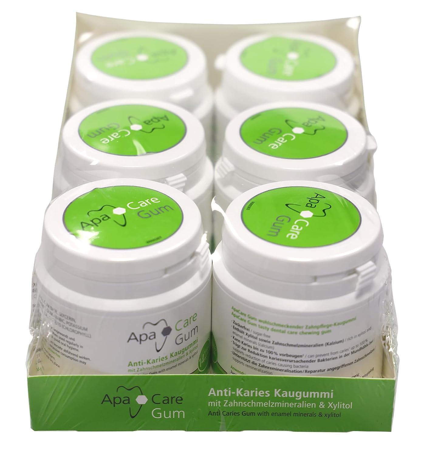 Apa Care Gum Anti-Caries Chewing Gum with Enamel Minerals & Xylitol - 6 ...