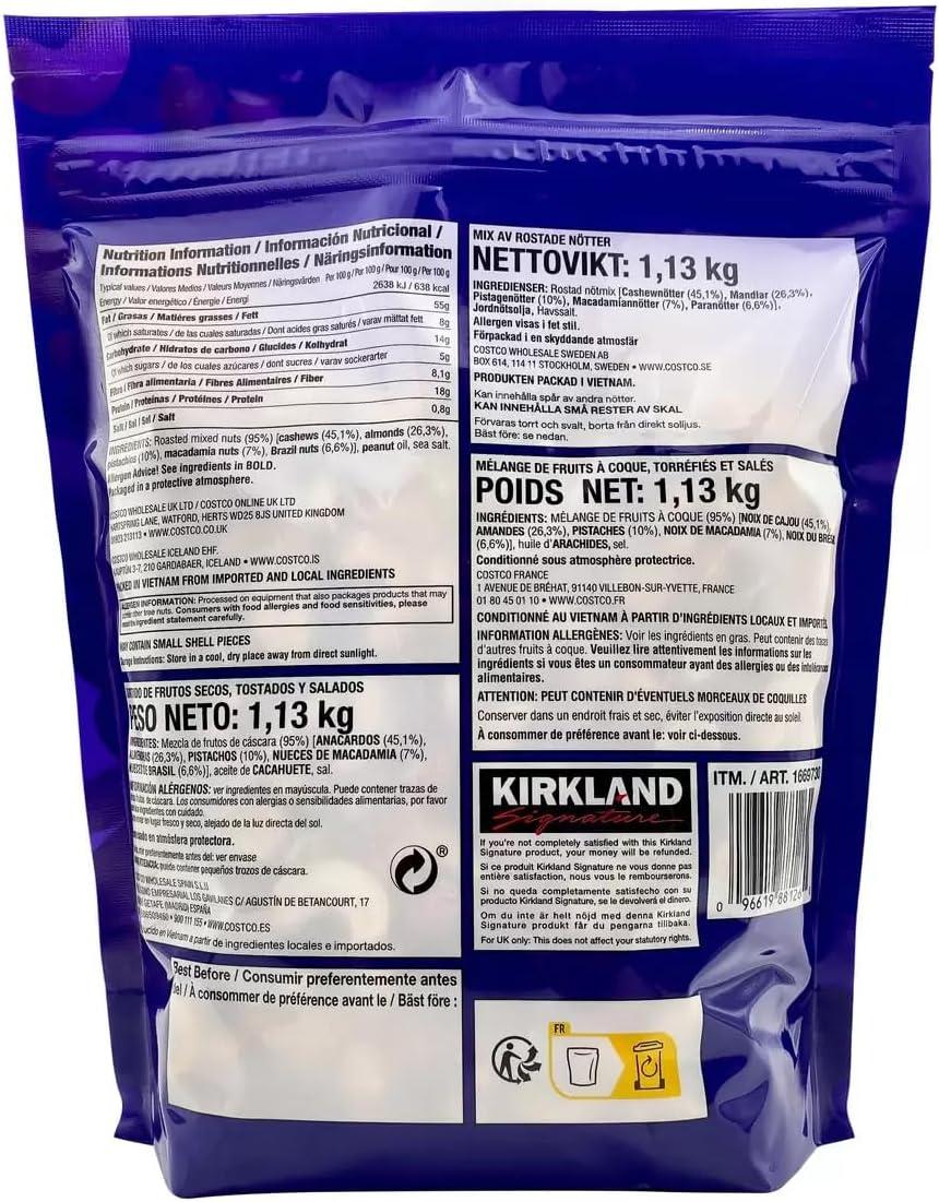 Kirkland Signature Extra Fancy Mixed Nuts 1.13kg (2.5 LB) 40oz (New ...