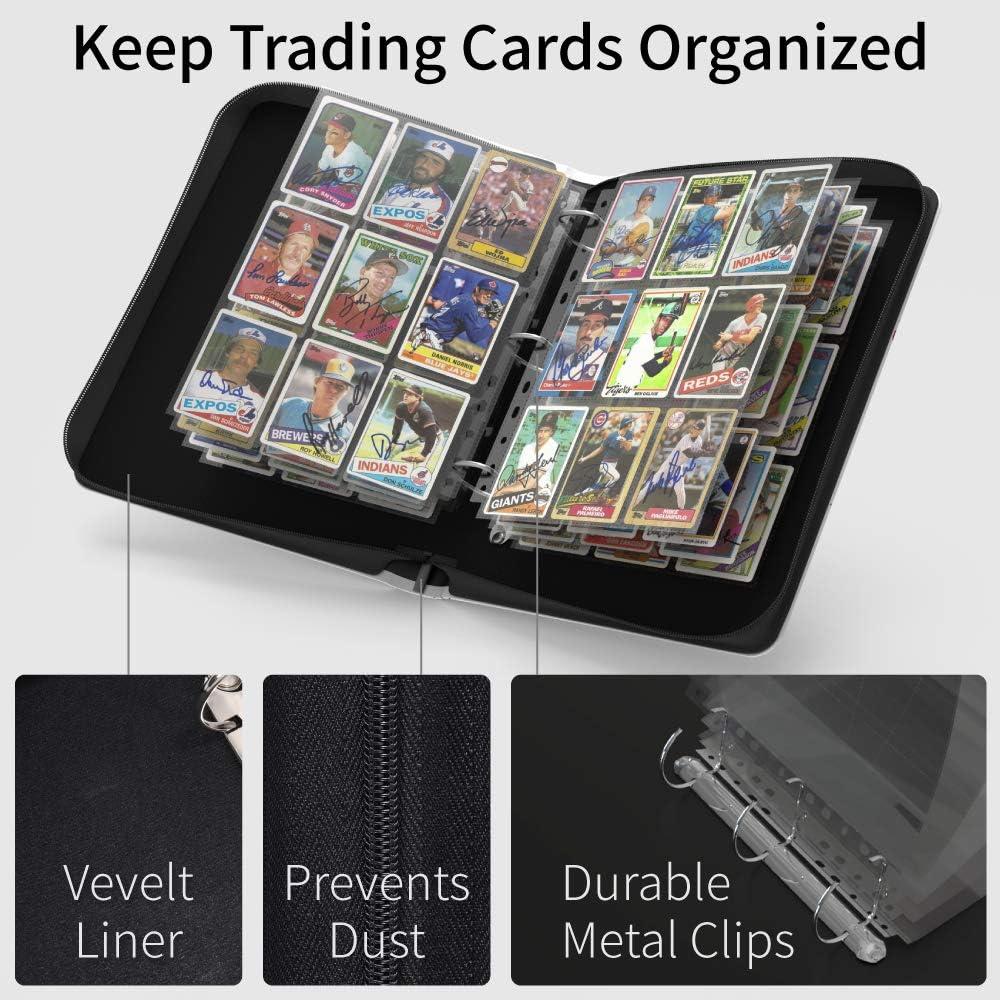Rayvol Baseball Card Binder for Trading Cards 9 Pocket Card Binder Fit ...