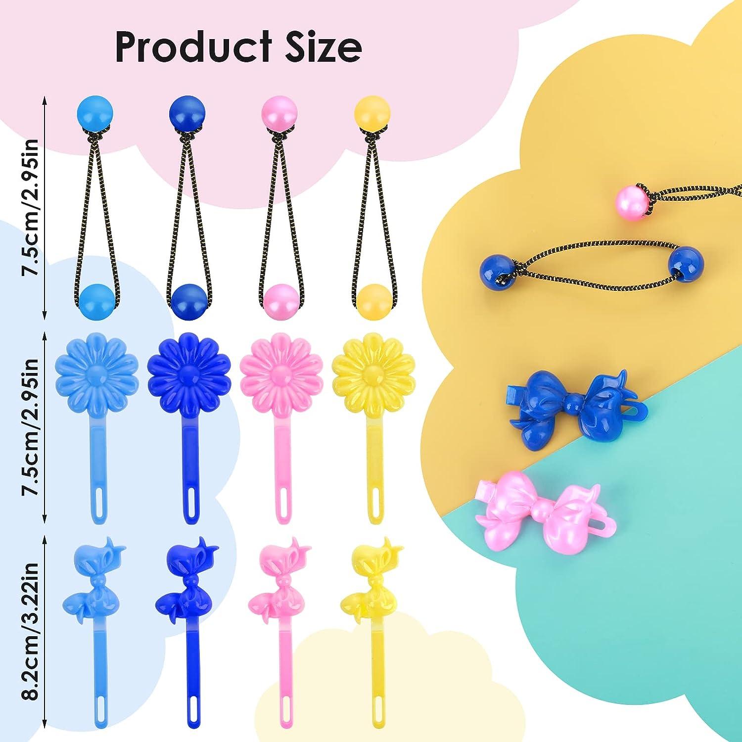 Yolev 60-Piece Self-Hinge Plastic Hair Barrettes for Girls - Multi ...