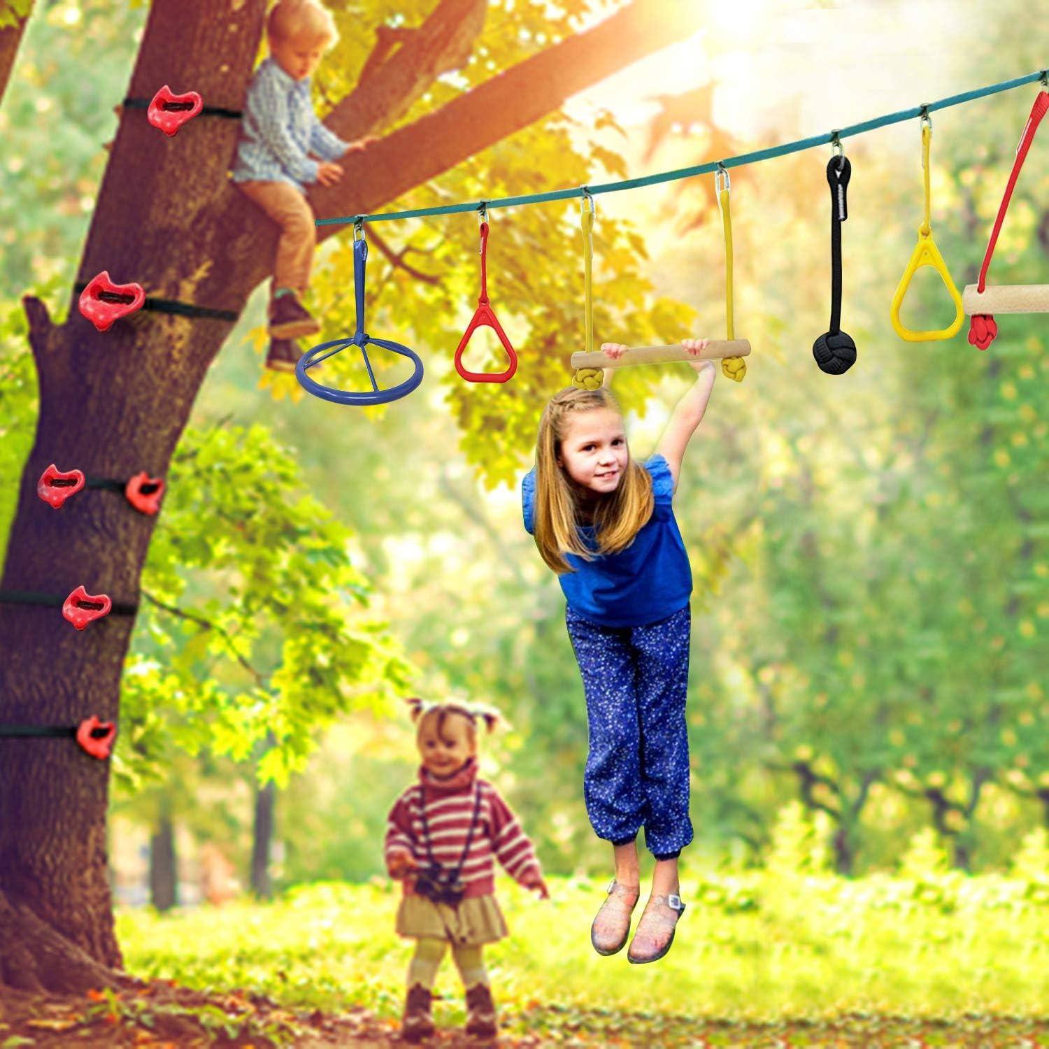 Tuahoo Ninja Tree Climbing Kit - Climbing Holds for Kids & Adults ...