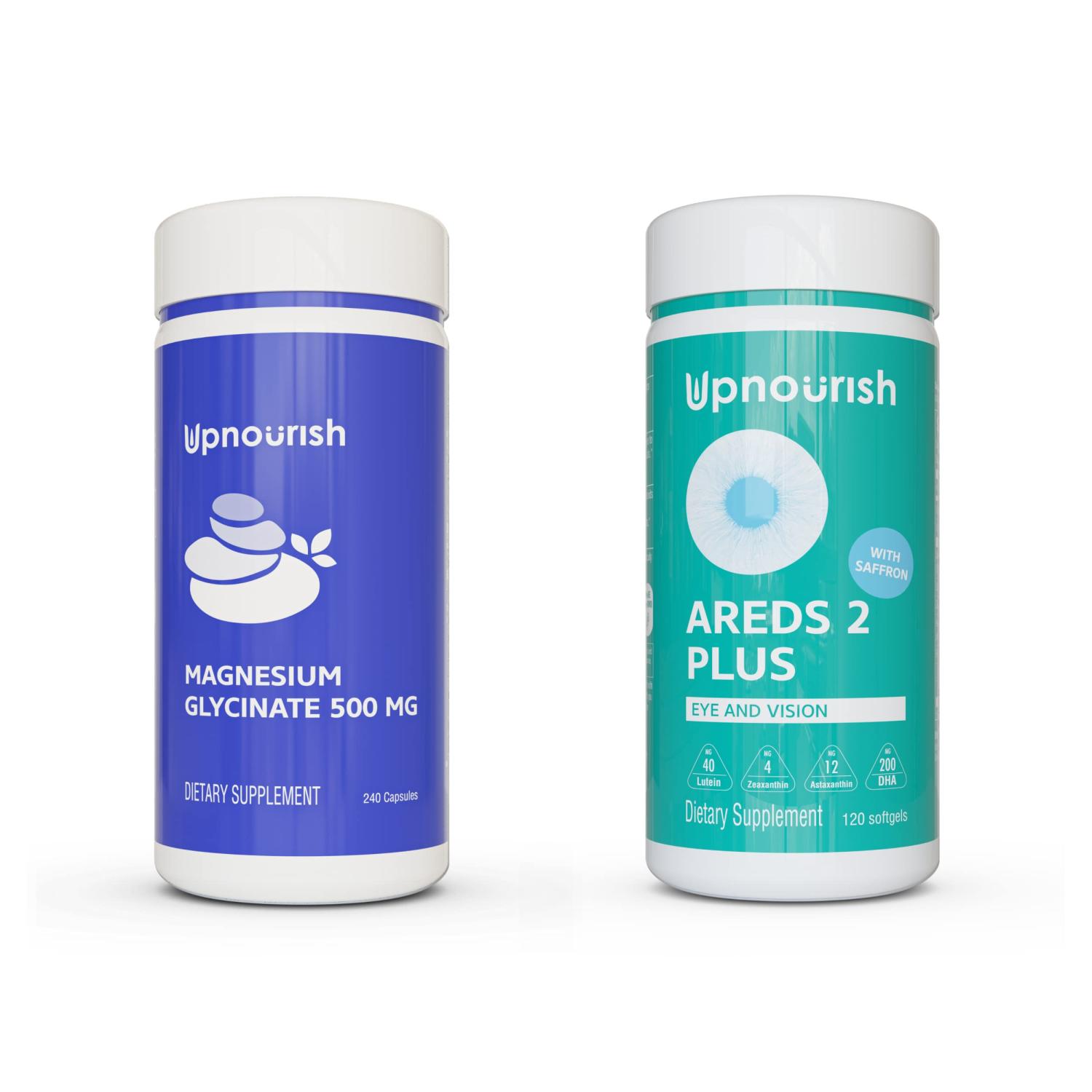 Magnesium Glycinate and Eye Vitamin Bundle - Natural Support for Eye ...