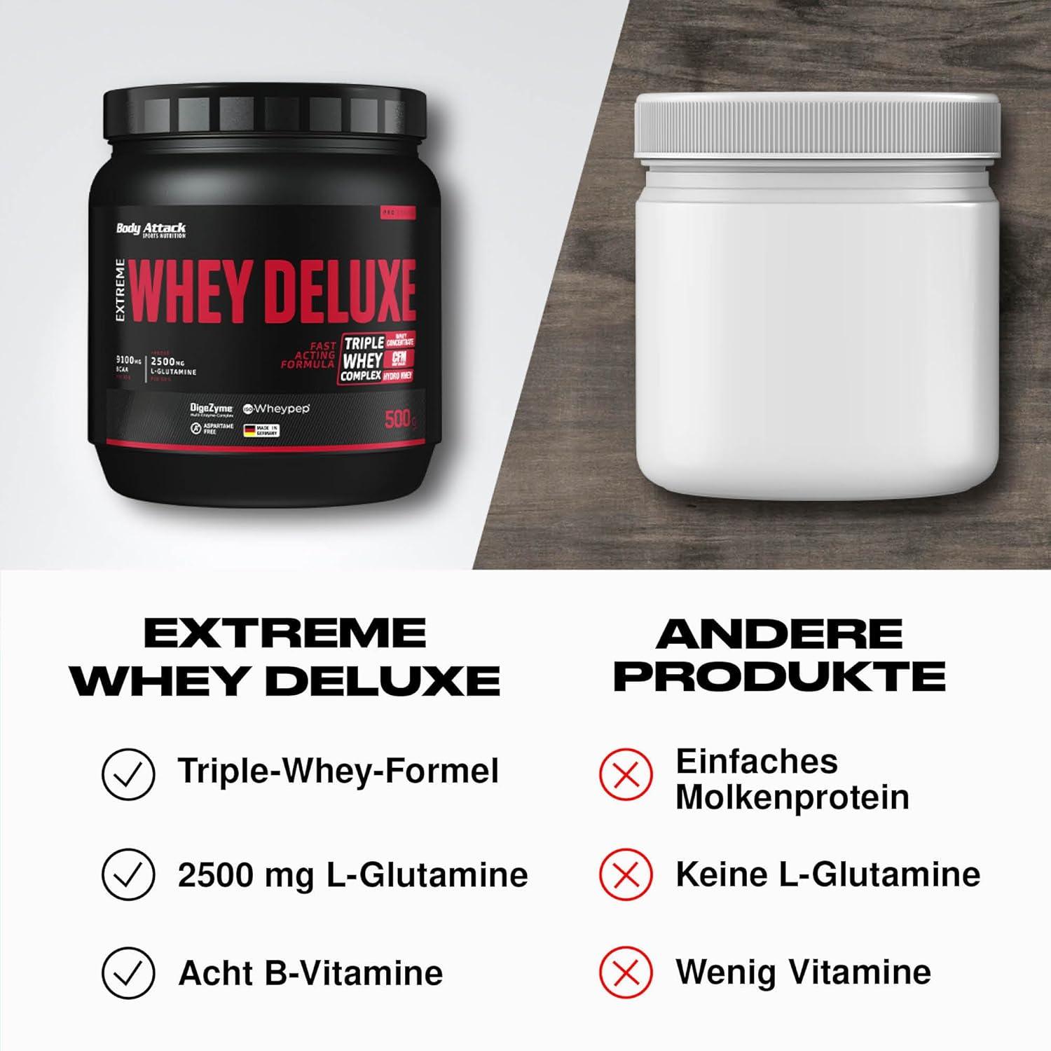 Body Attack Extreme Whey Deluxe - Strawberry Cream 500g | High-Quality ...