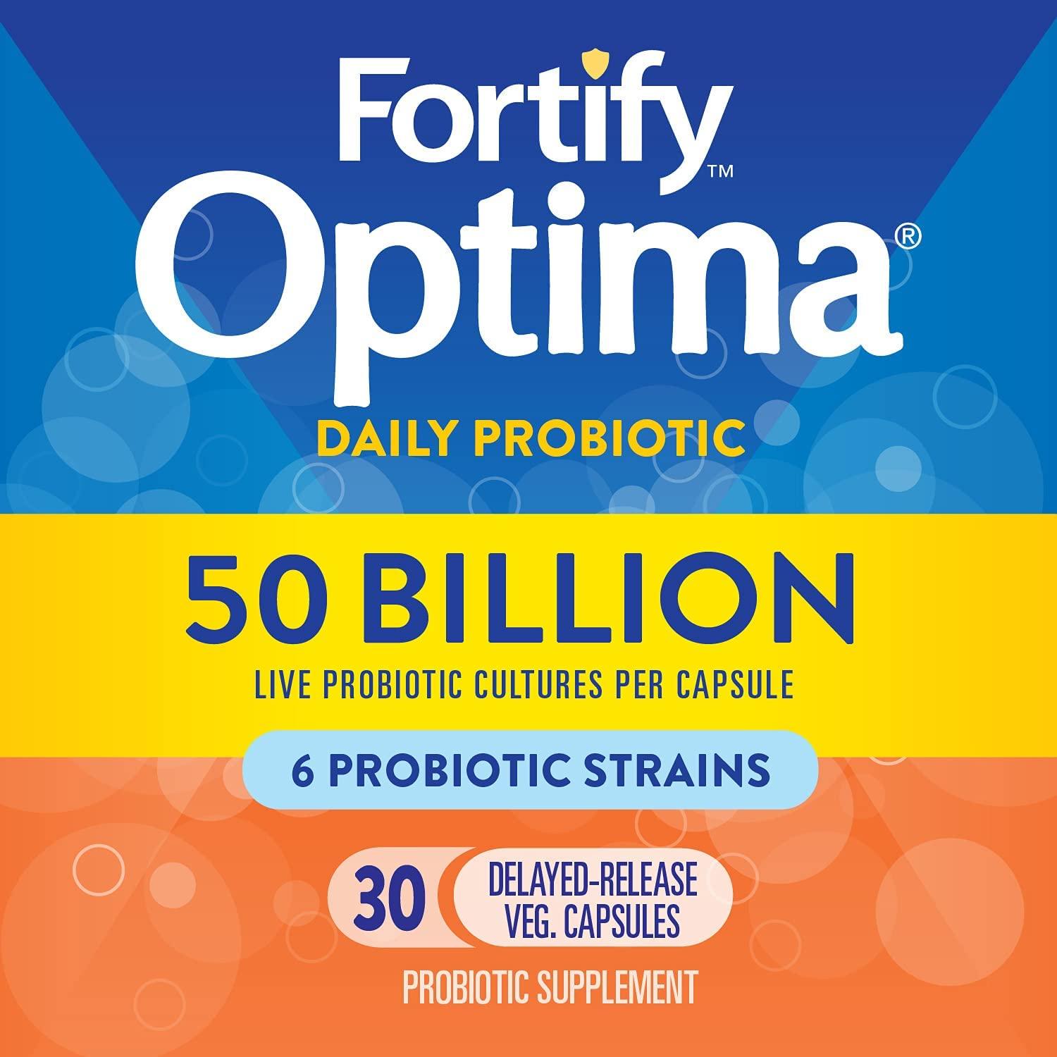 Nature's Way Fortify Optima 50 Billion Daily Probiotic - Supports ...