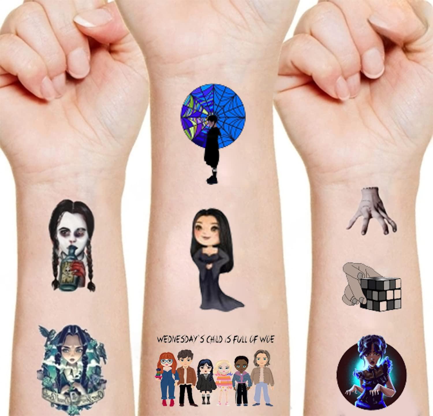 Wednesday Temporary Tattoos Stickers - 20 Sheet Tattoo Stickers for ...
