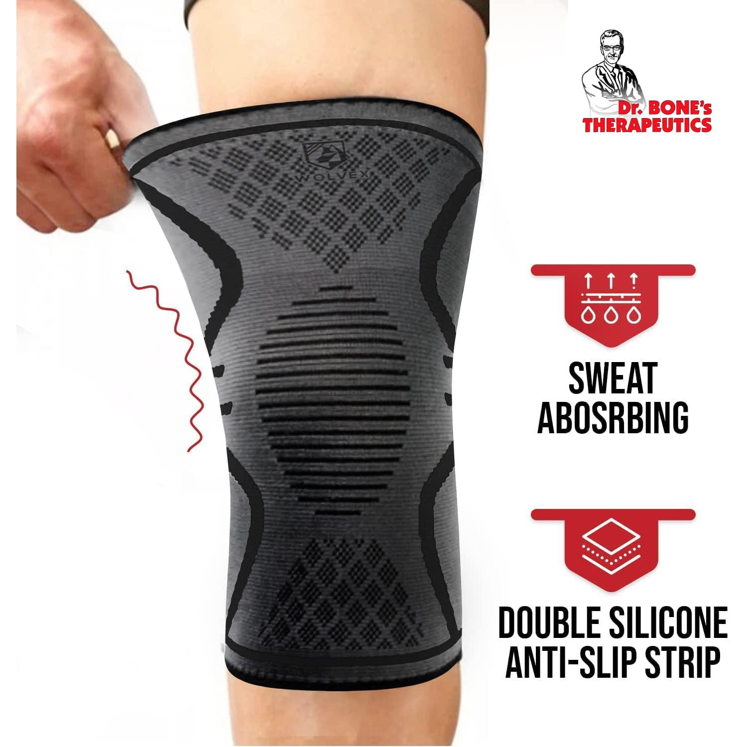 Dr. Bone's Compression Sleeve Knee Support Brace Designed To Alleviate ...