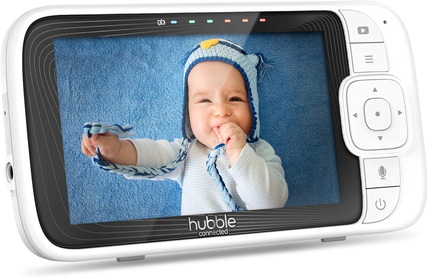Hubble 5-Inch Nursery Pal Link Baby Monitor | HubbleClub App | Room ...