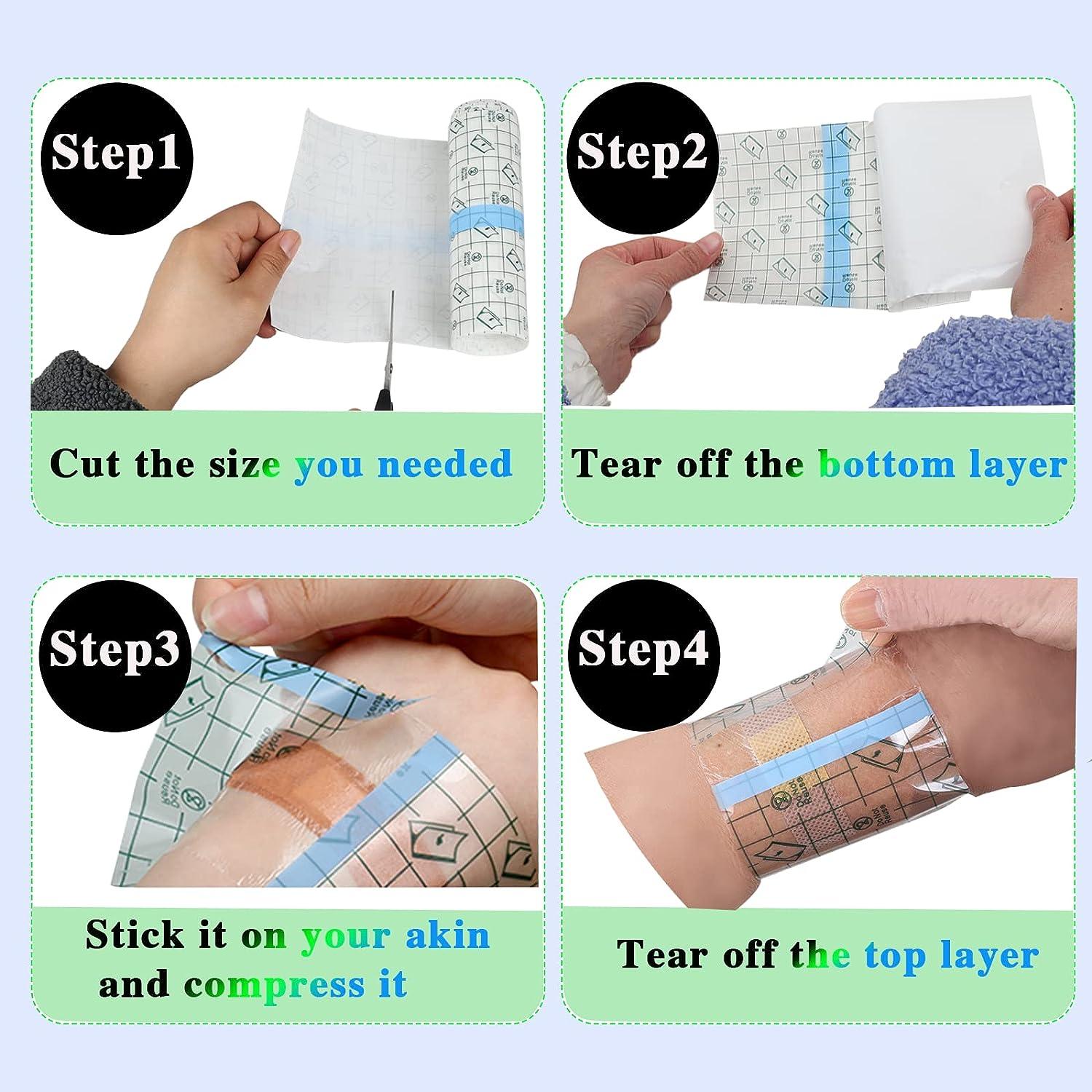 Waterproof Transparent Adhesive Bandage Film Dressing - 6 x 10 Yard ...