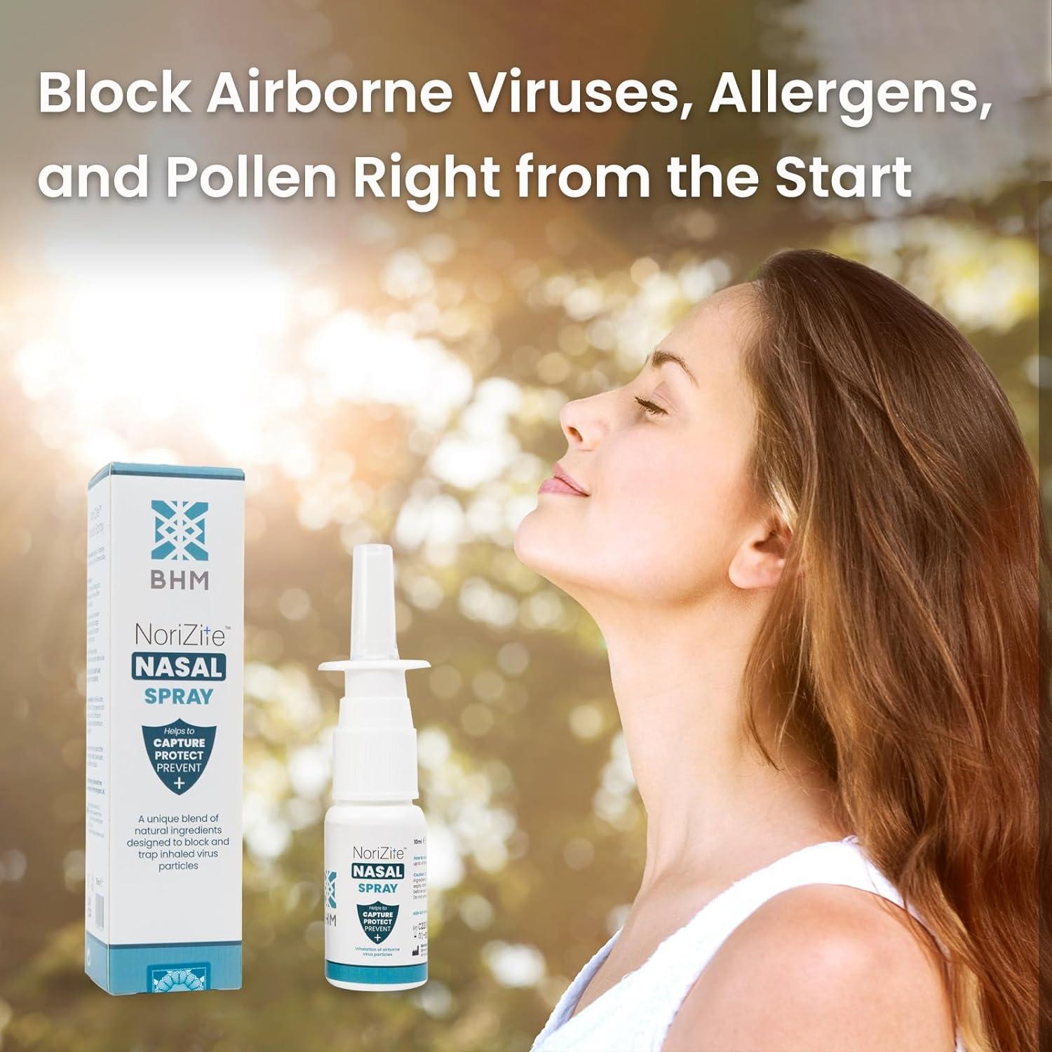 BHM NoriZite Nasal Spray | Long-lasting Virus Protection | Cold & Flu ...