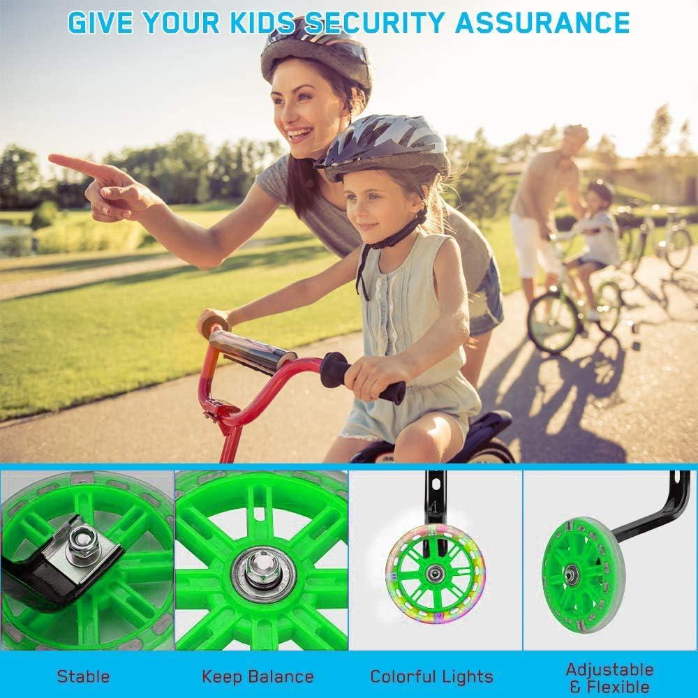 Universal Bicycle Support Wheels for Children & Adults - Green ...
