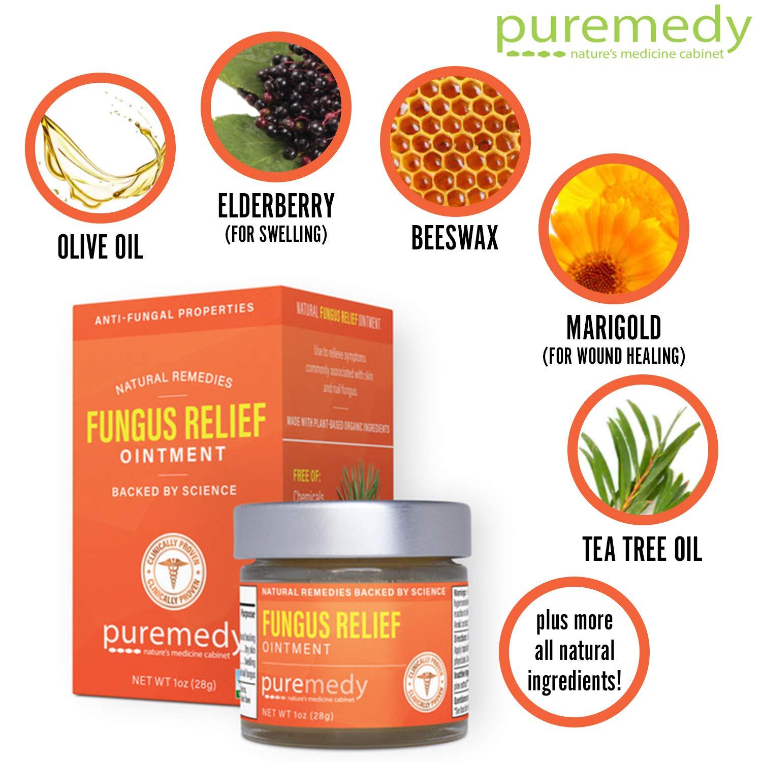 Puremedy Fungus Relief Ointment - All Natural Homeopathic Salve for ...
