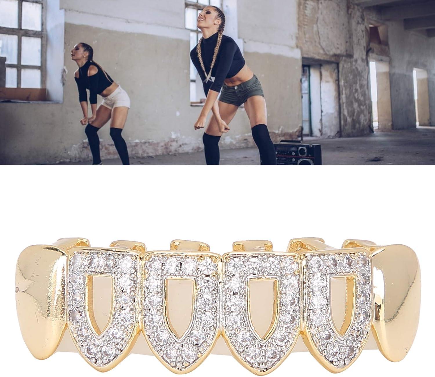 Teeth Brace Safe Hollow Durable Gold-Plated Brass Metal Teeth Brace for ...